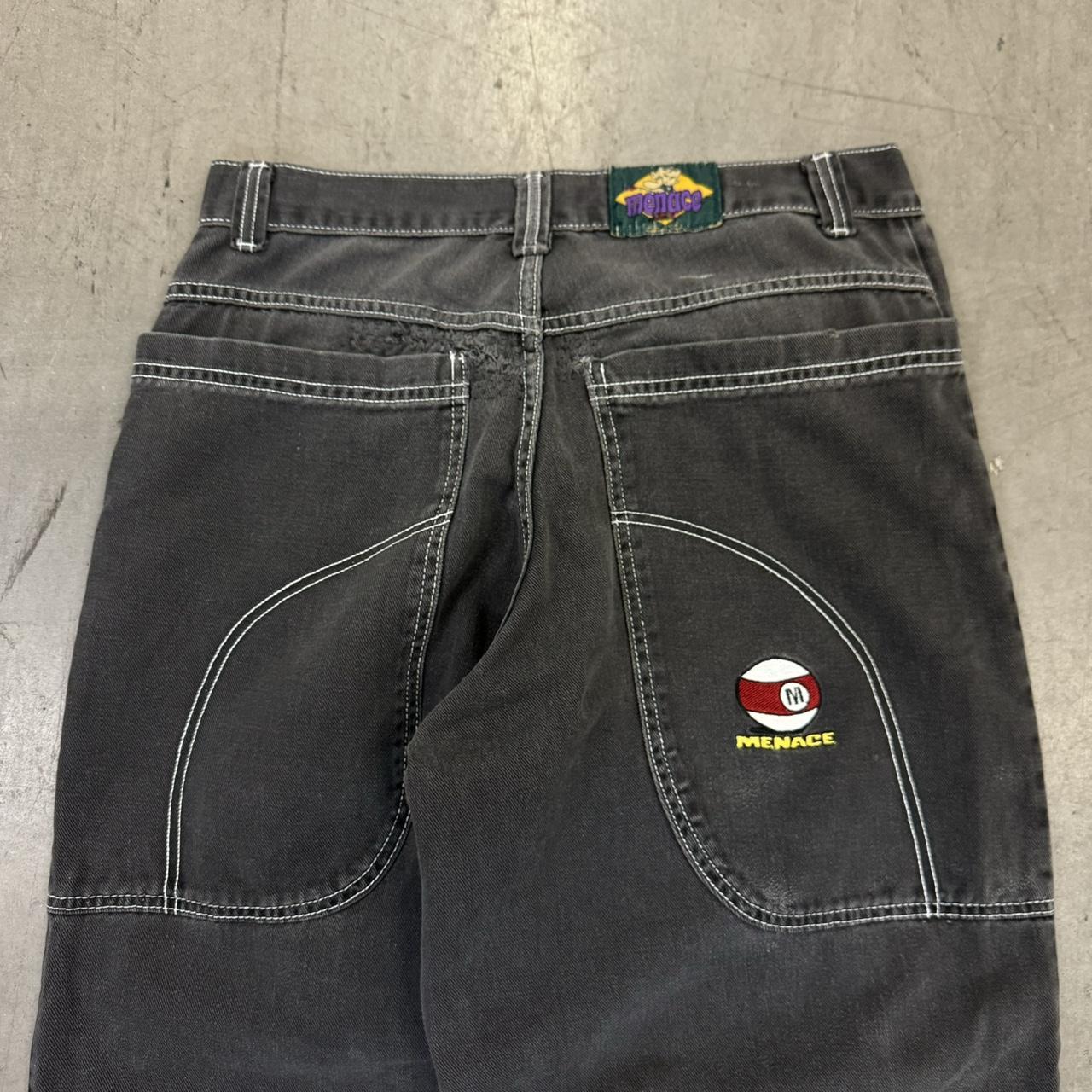 Menace skateboard jeans. GRAIL JEANS. faded black... - Depop