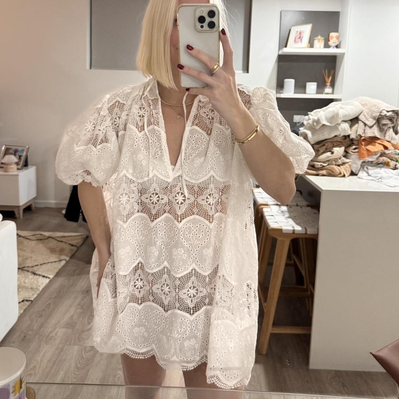 By Zoe beach throw over size small Hand made worn once - Depop