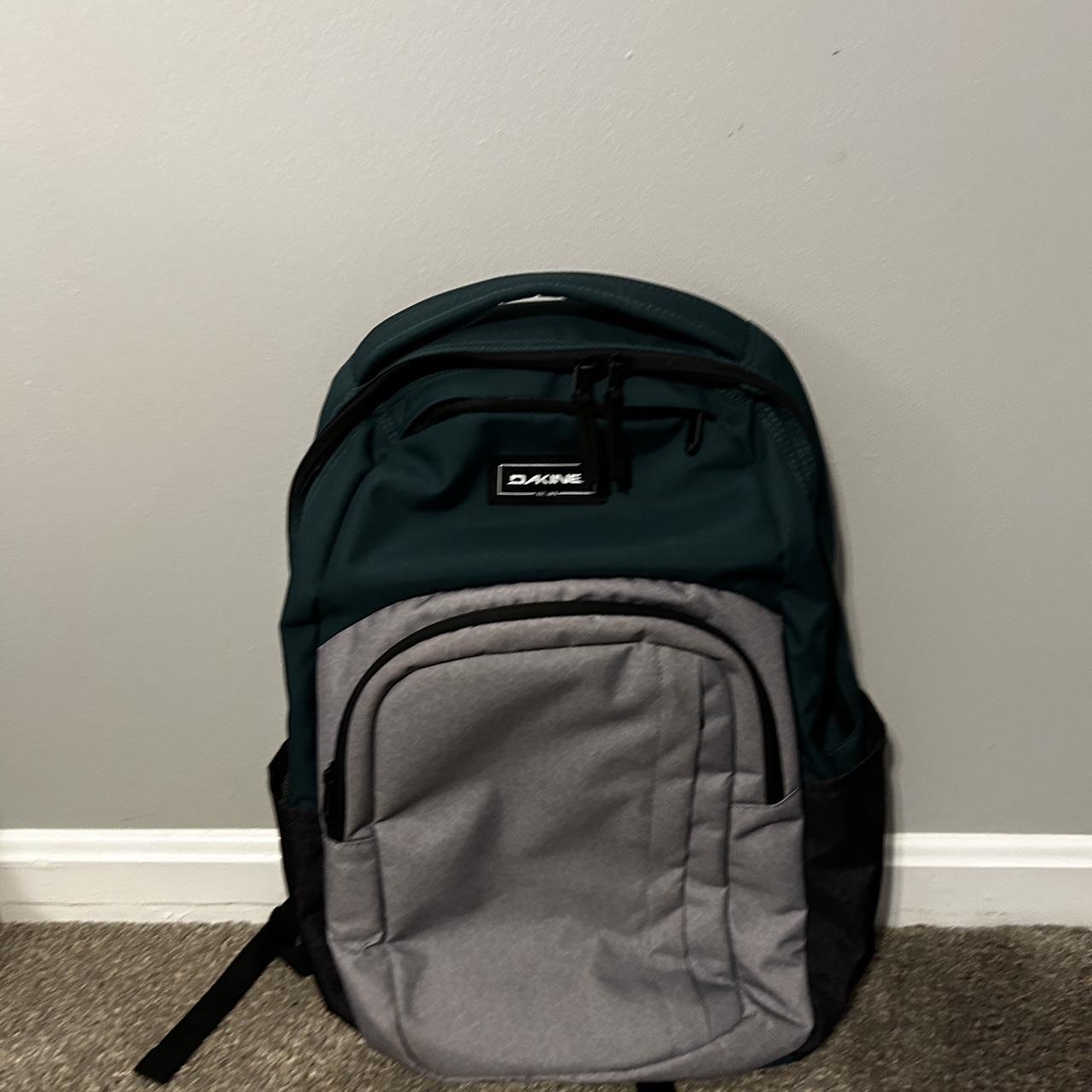 Dark green and black dakine backpack - Depop