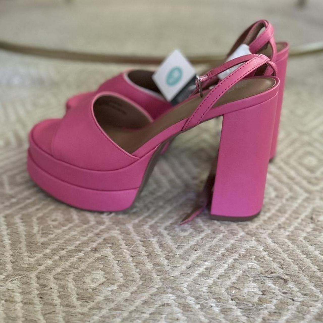 Wild Fable hot pink Barbie platform sandal heels - 4... | Depop