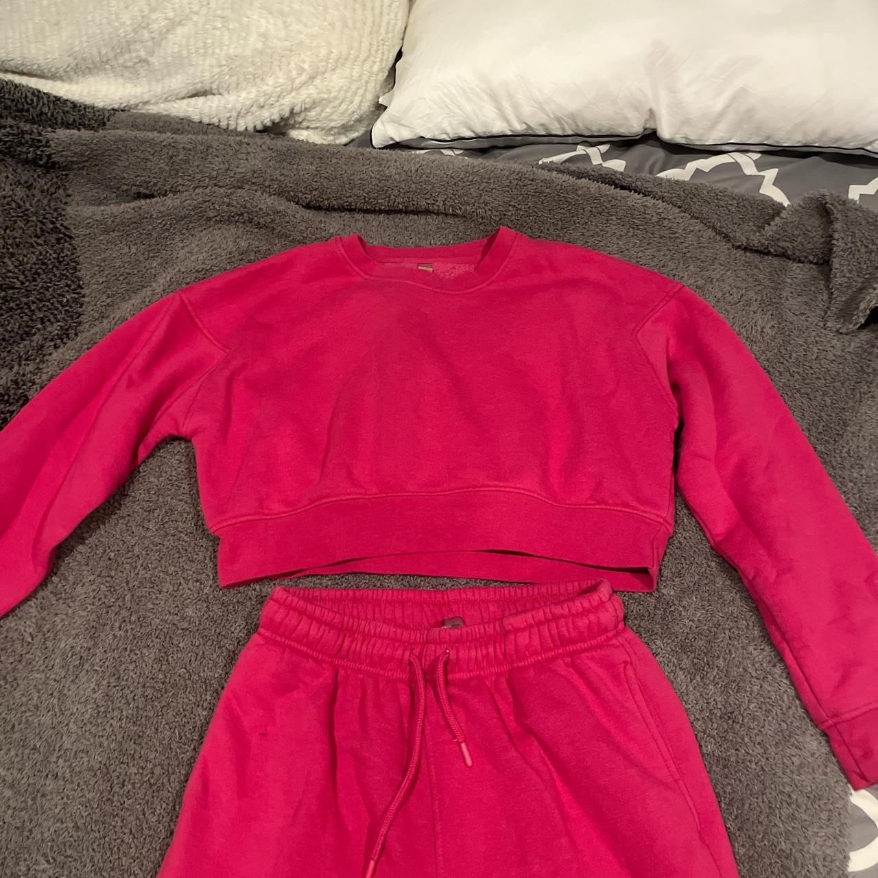 Hot pink sweatsuit from boutique. Only worn a couple... - Depop
