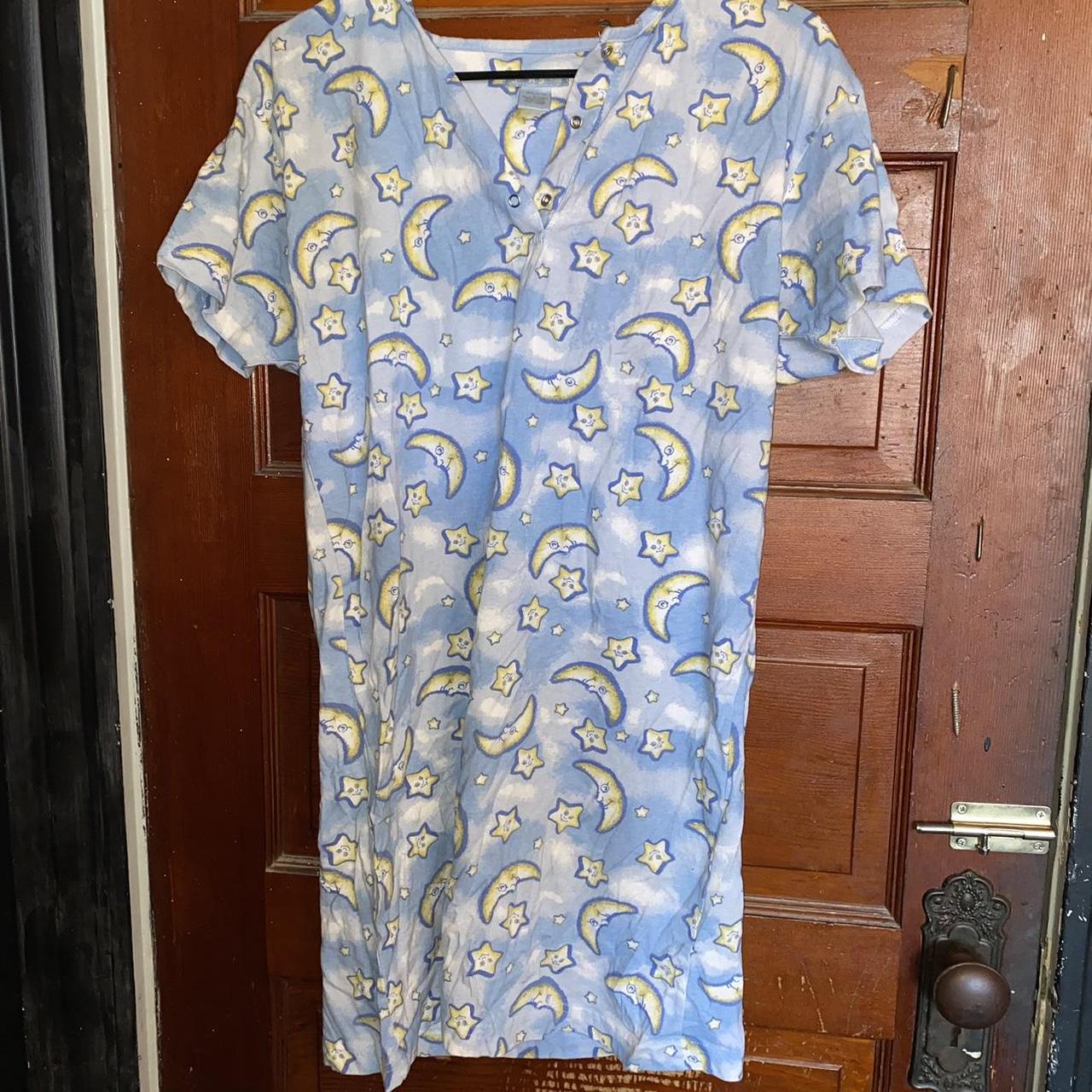 rlly adorable light blue star and moon t shirt... - Depop