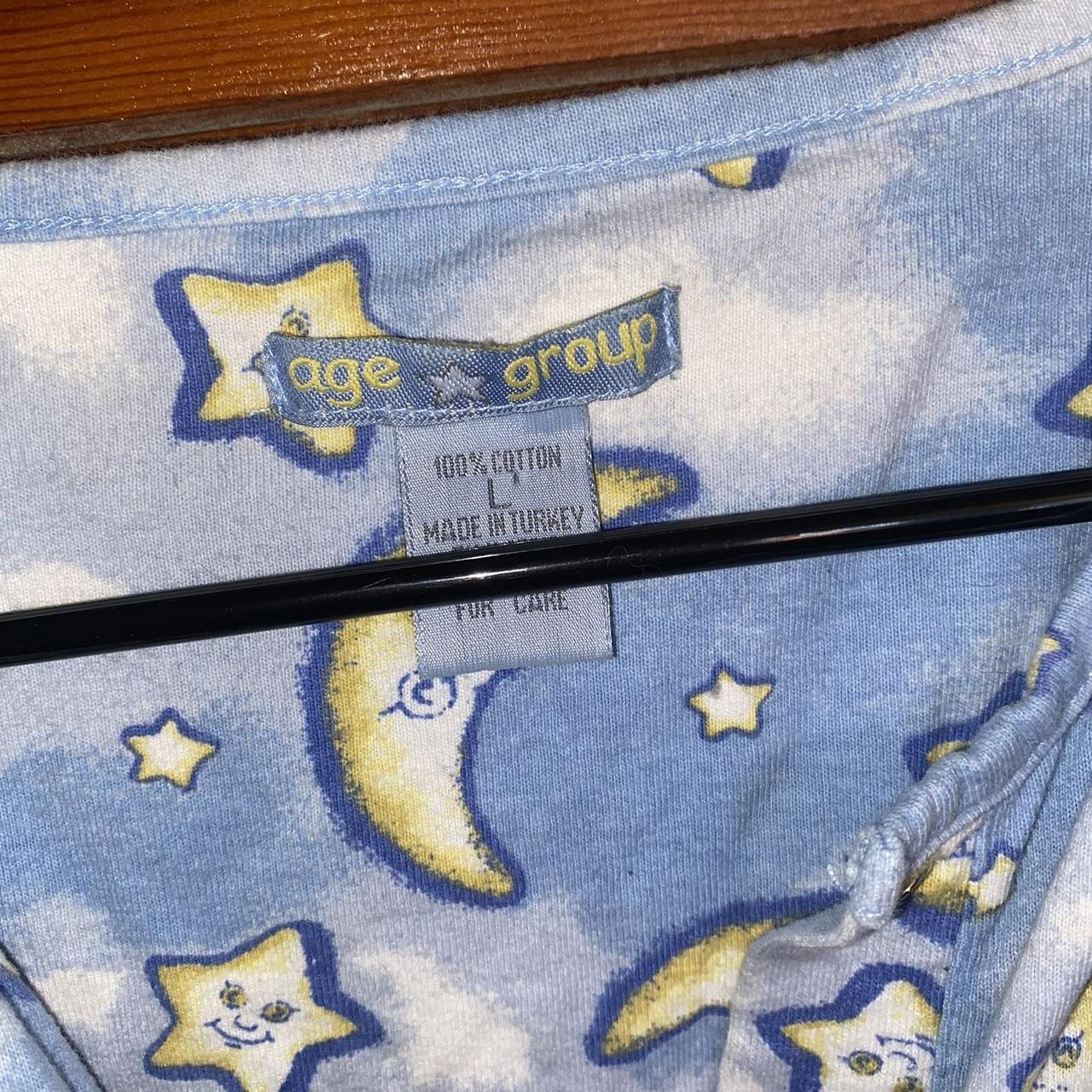 rlly adorable light blue star and moon t shirt... - Depop