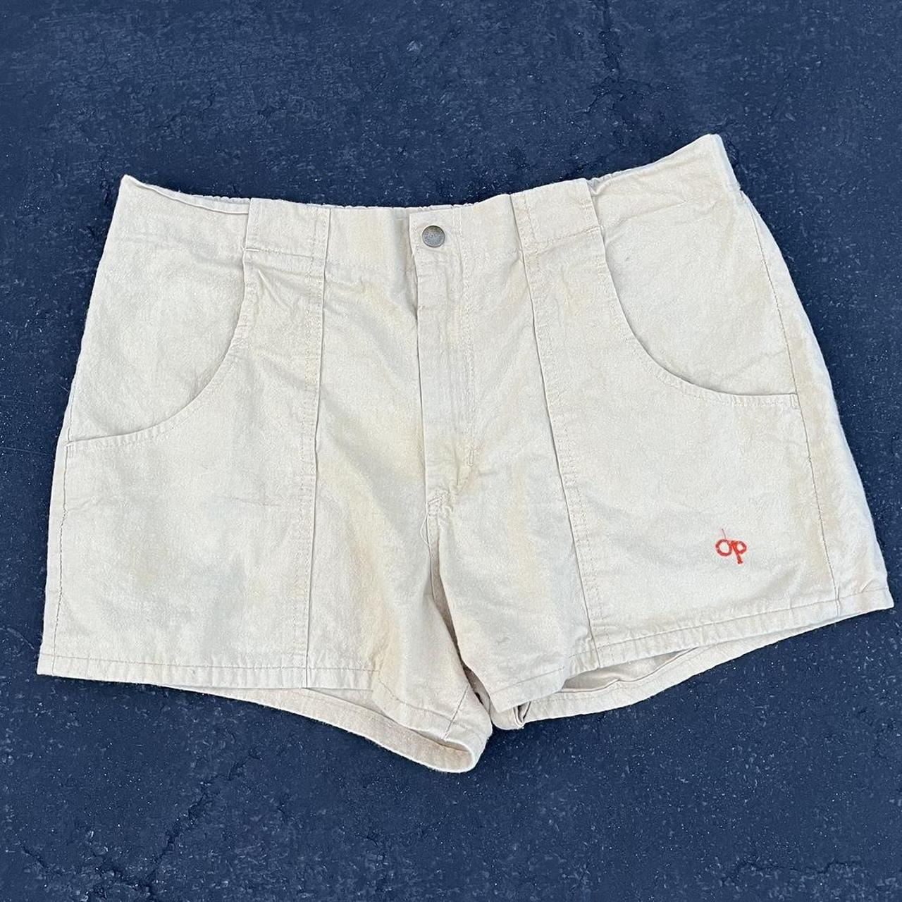 vintage op shorts -80s women’s op shorts -33... - Depop