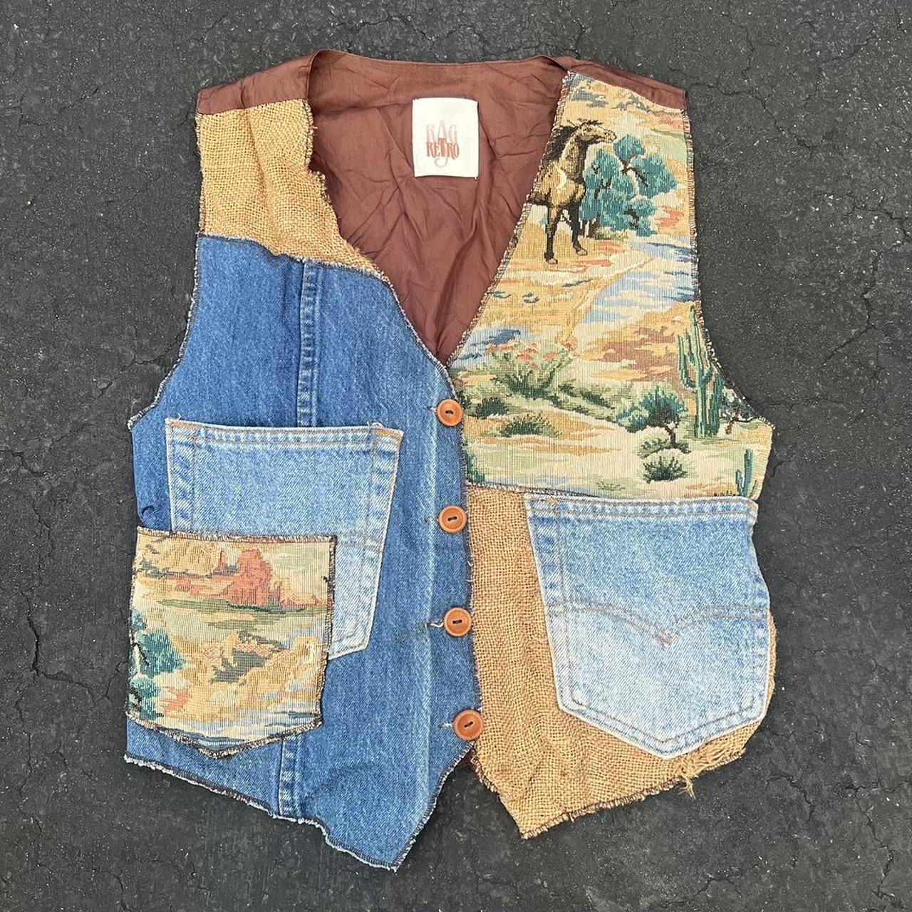 women’s vintage vest -rag retro -18 pit, 21... - Depop