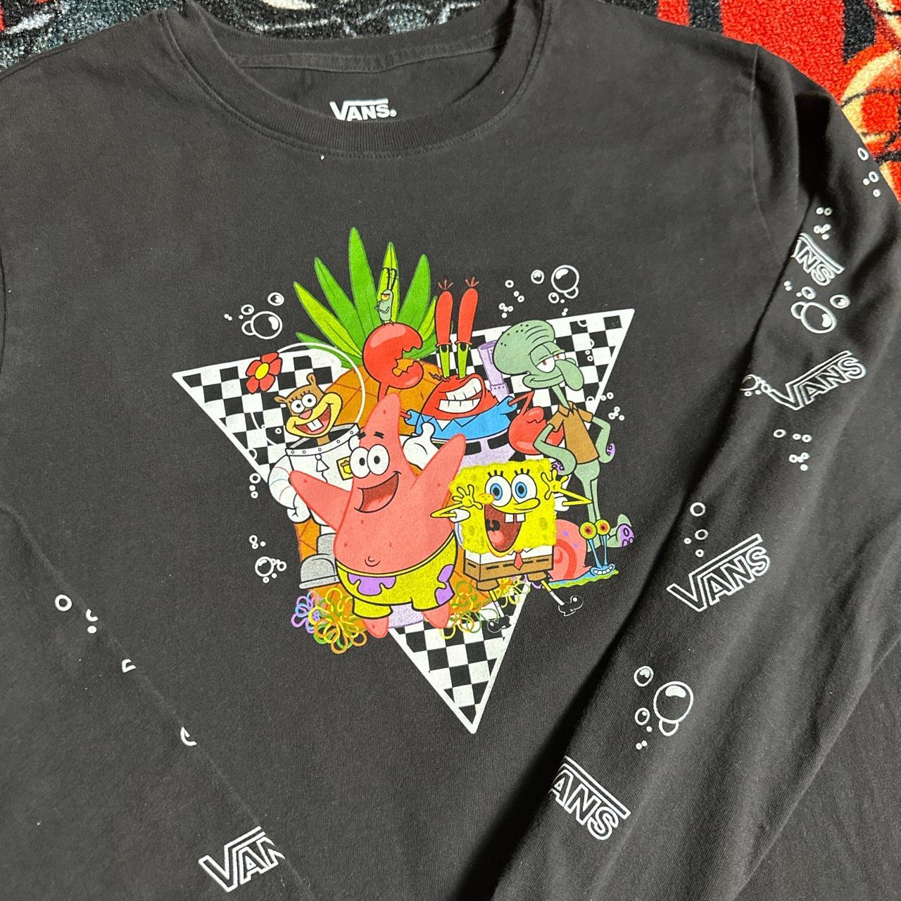 SpongeBob X Vans collab longsleeve Like new... - Depop