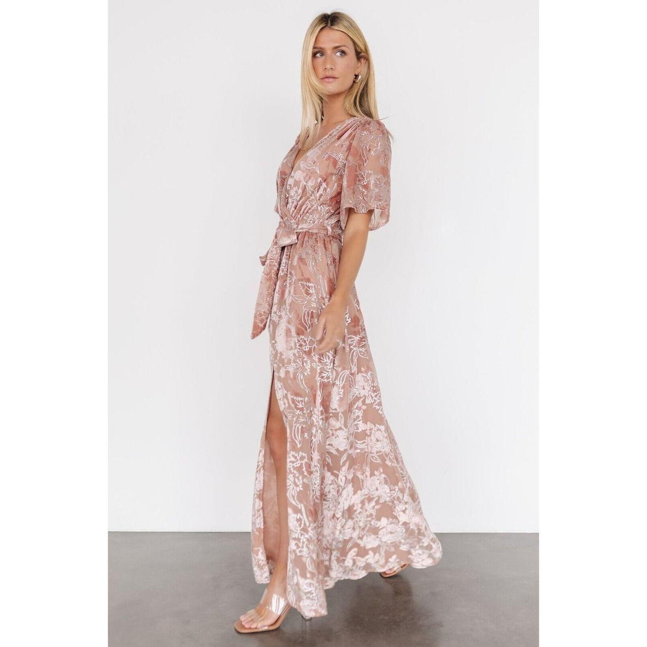 Baltic Born Uma Velvet Maxi DressBlush Silver... - Depop