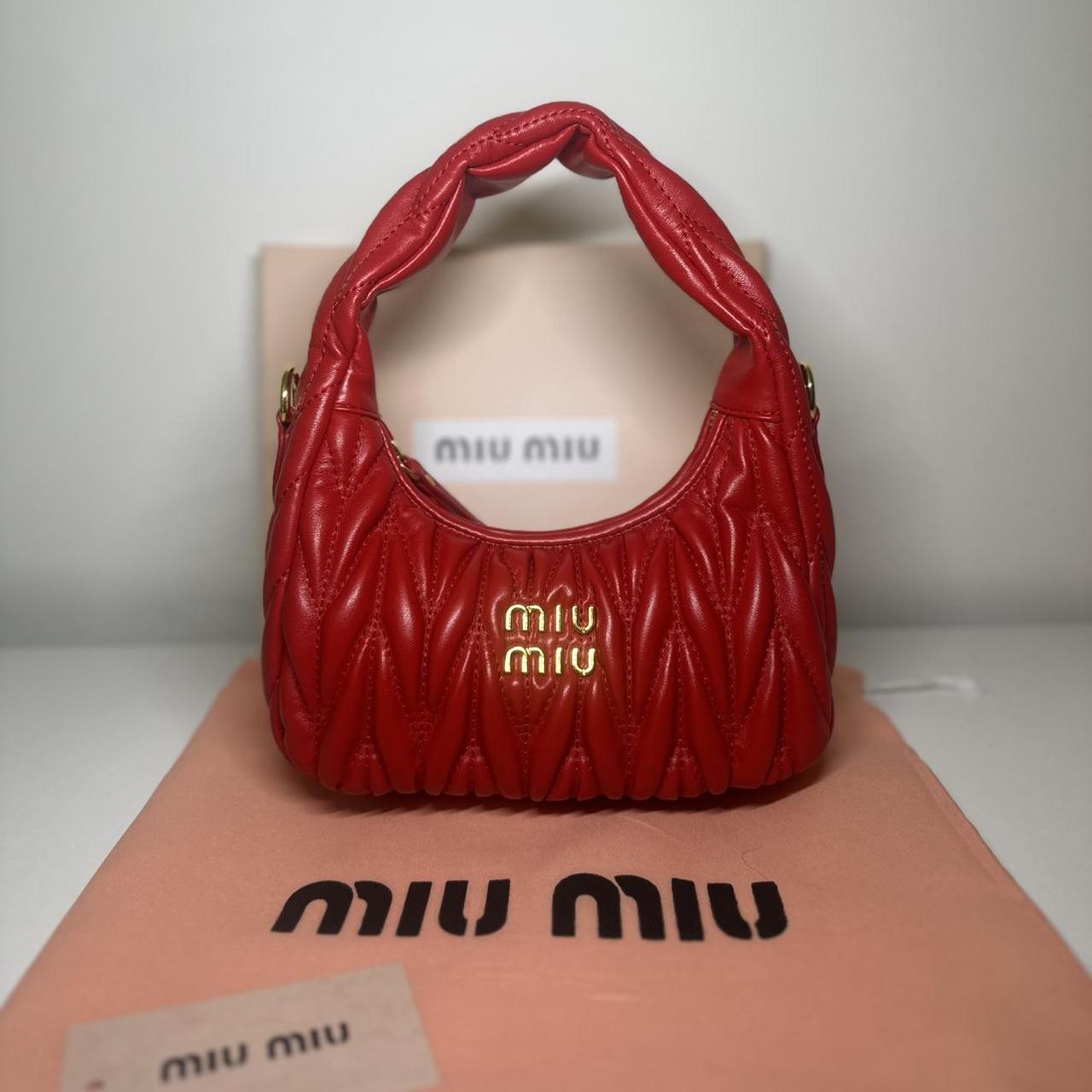 Red Miu Miu Handbag Brand New - Branded as photo’s... - Depop