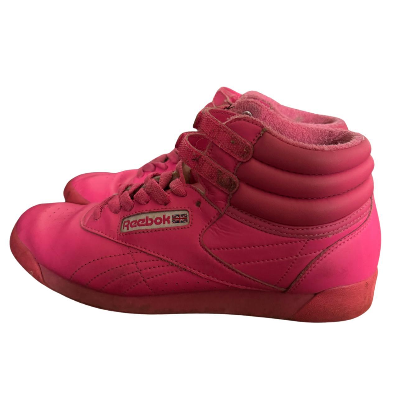 🩰pink reebok freestyle high-top sneaker🩰 a classic.... - Depop