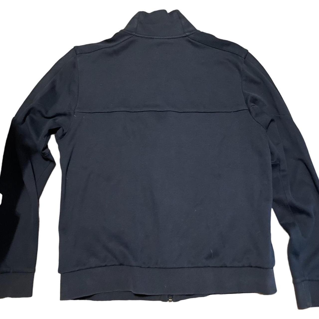 hugo boss navy and gold zip up jacket size M - Depop