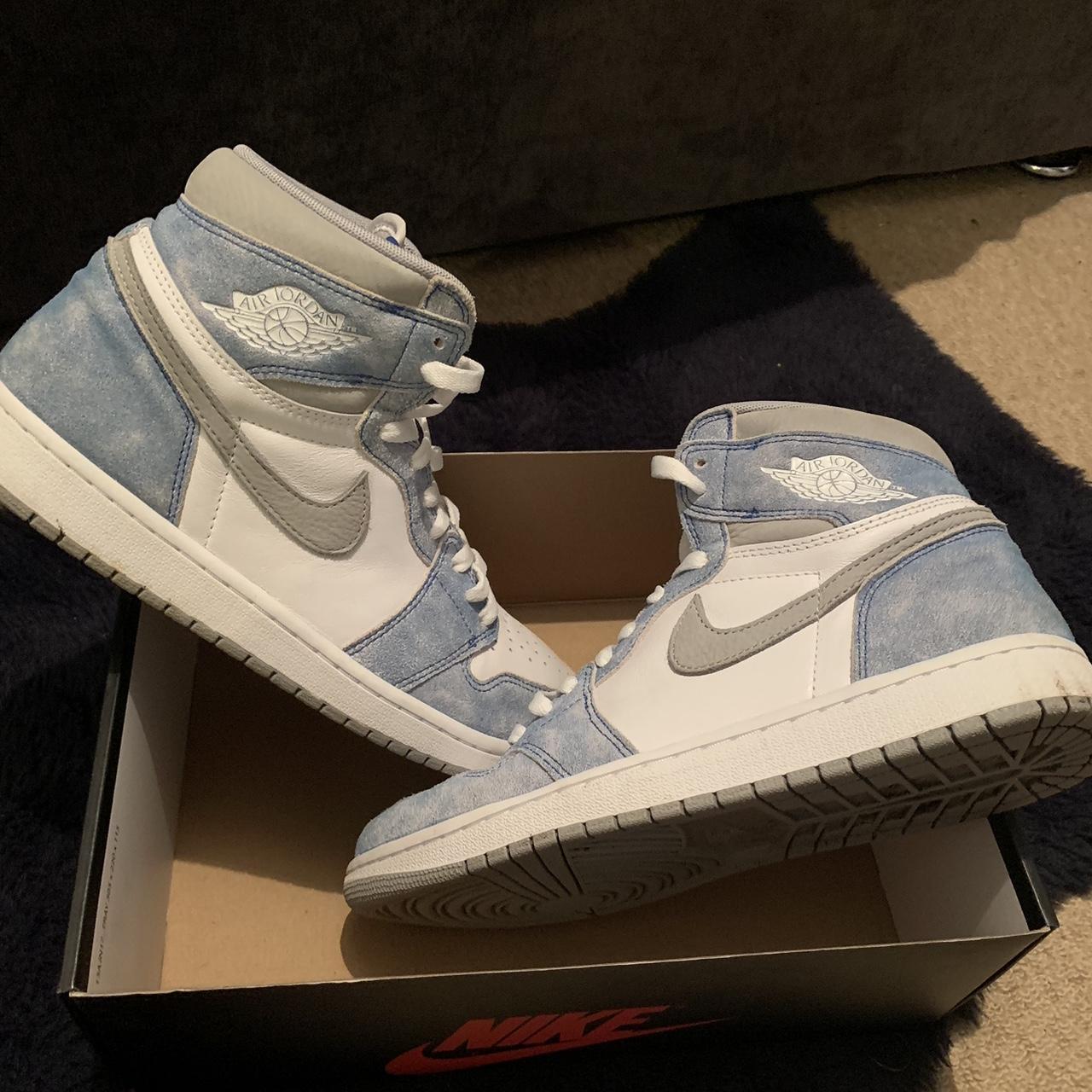 Jordan 1 hyper royals. Slight discolouring not... - Depop