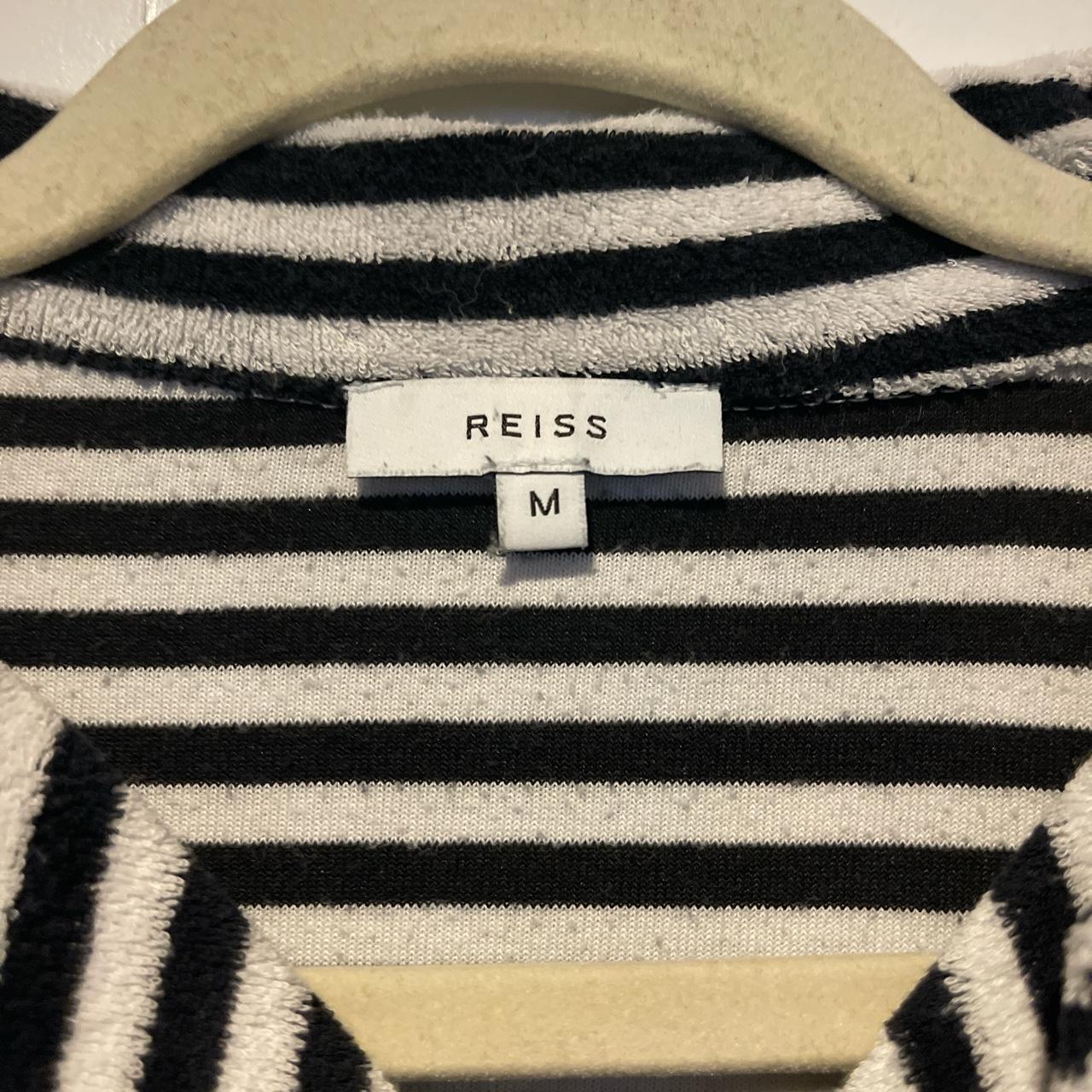 Reiss Men's White and Black Shirt | Depop