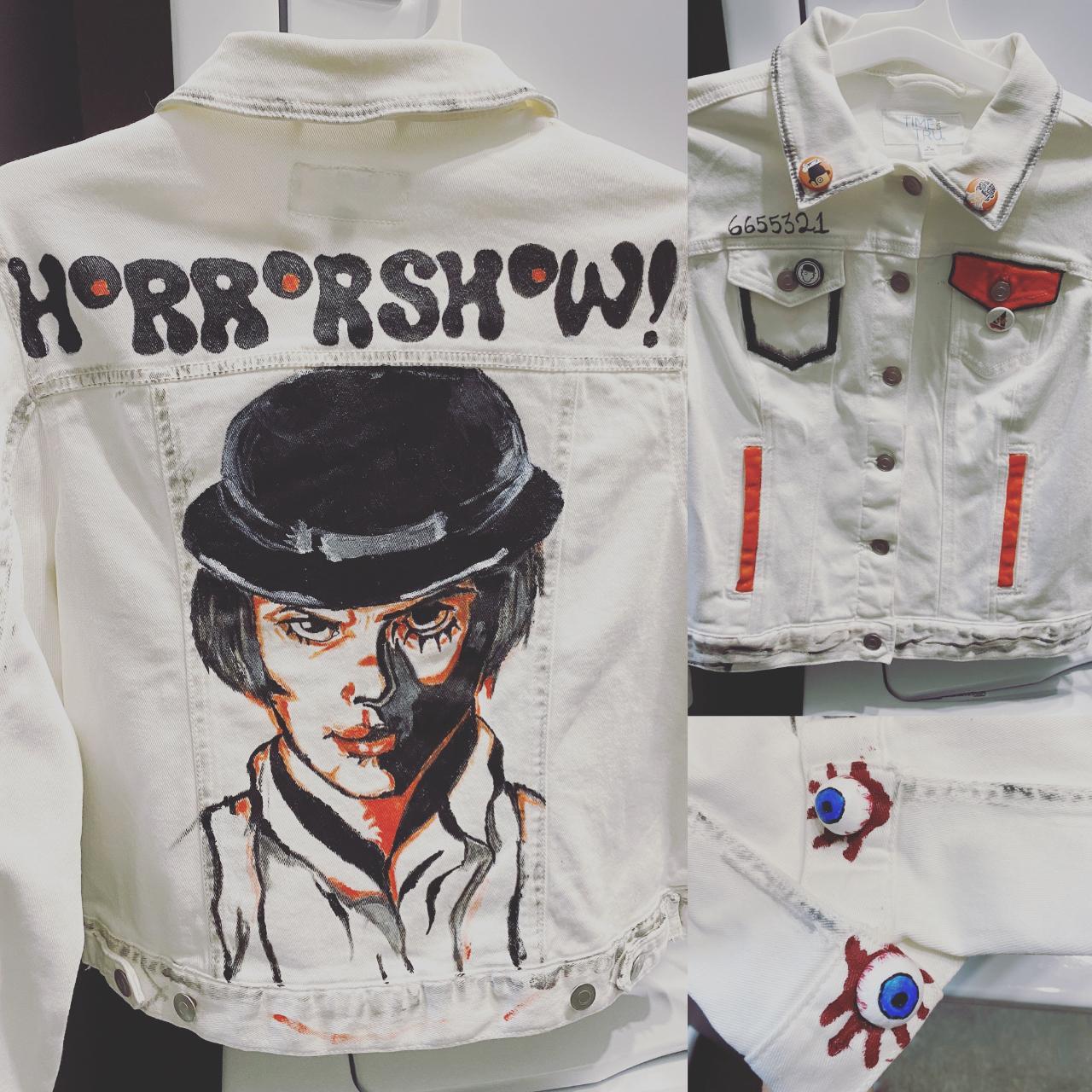 Hand painted A Clockwork Orange Denim jacket. Brand... - Depop