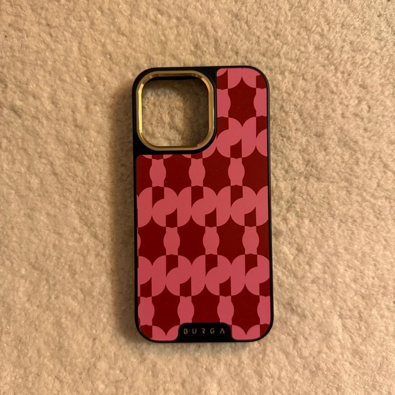 Burga pink and black iPhone 13 Pro Max phone case... | Depop
