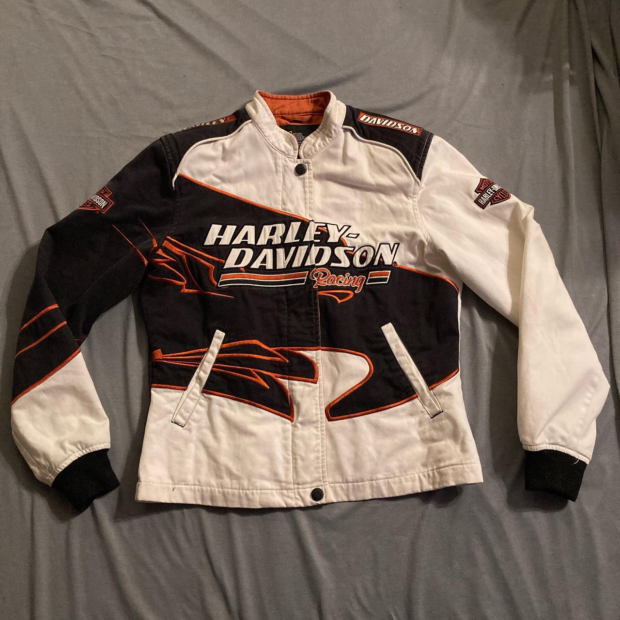 2006 Harley Davidson Racing jacket. Very minor black... - Depop