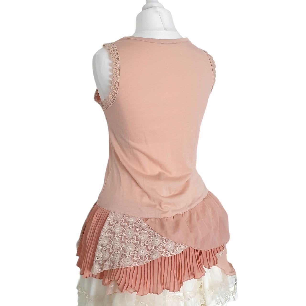 Fairy Ruffled Layered Vest • Peachy pink long vest... - Depop