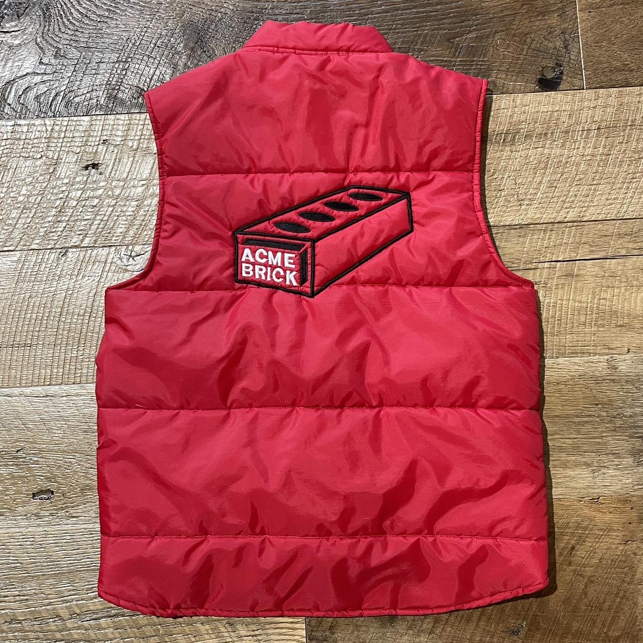 Men's Red and Black Gilet | Depop