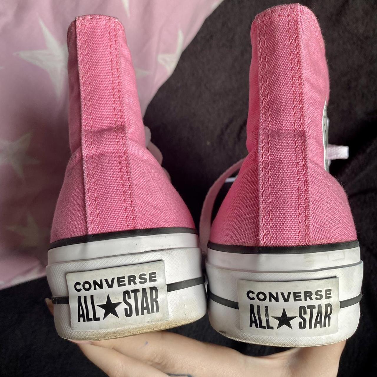 Pink platform converse ★ size 6 Bought from the... - Depop