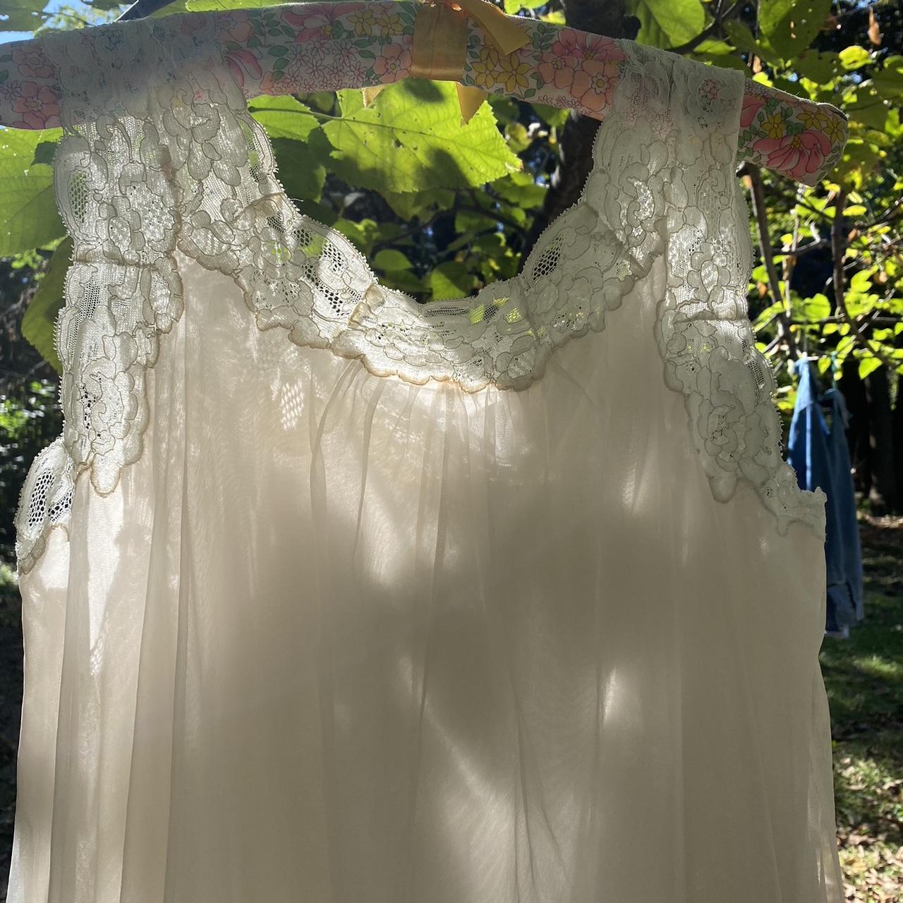 Beautiful 70s Gossard nightgown peignoir set. Lovely... - Depop