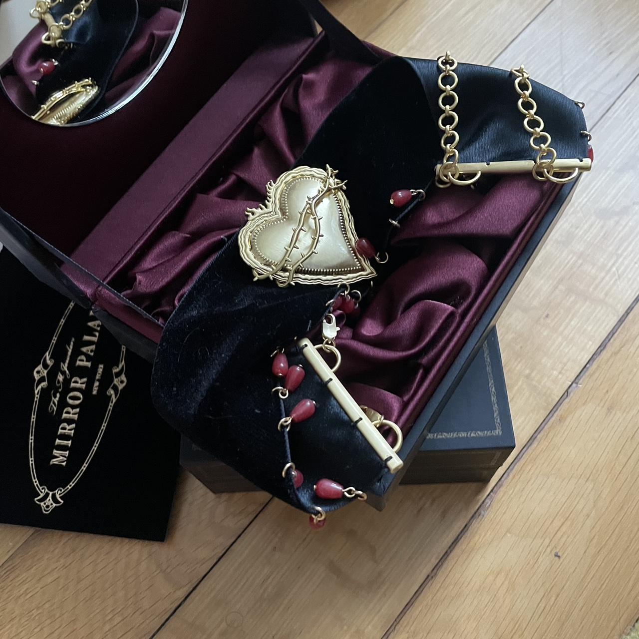 BLEEDING SACRED HEART VELVET CHOKER (MIRROR PALAIS X... - Depop
