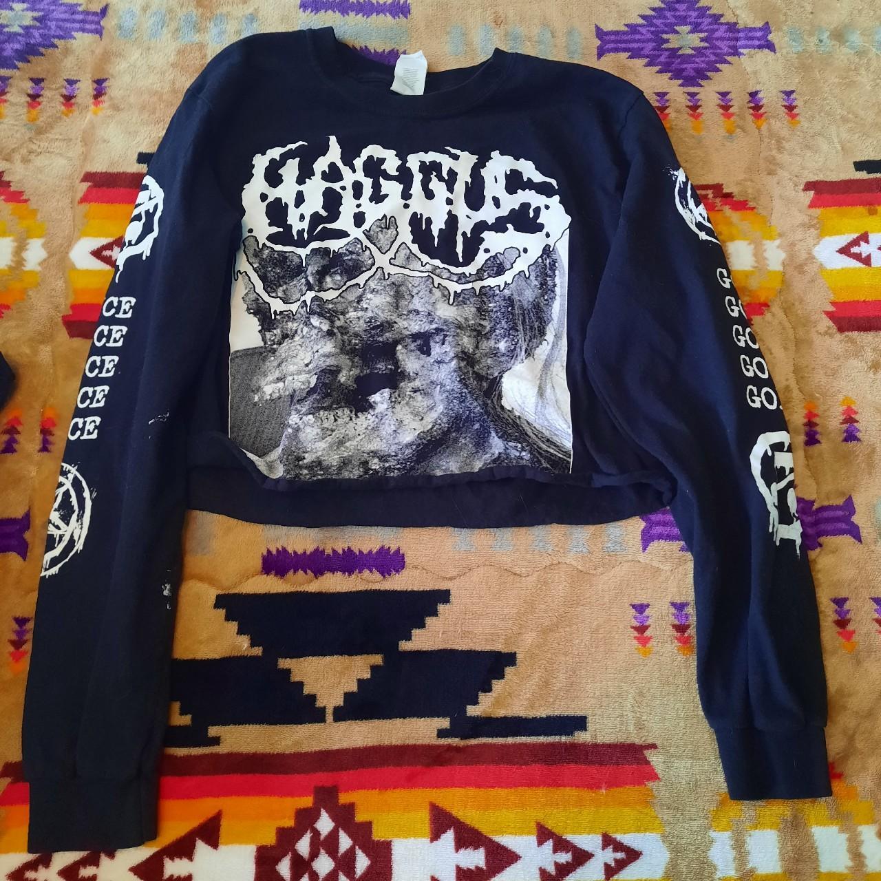 No paypal Haggus cropped longsleeve #mincecore... - Depop