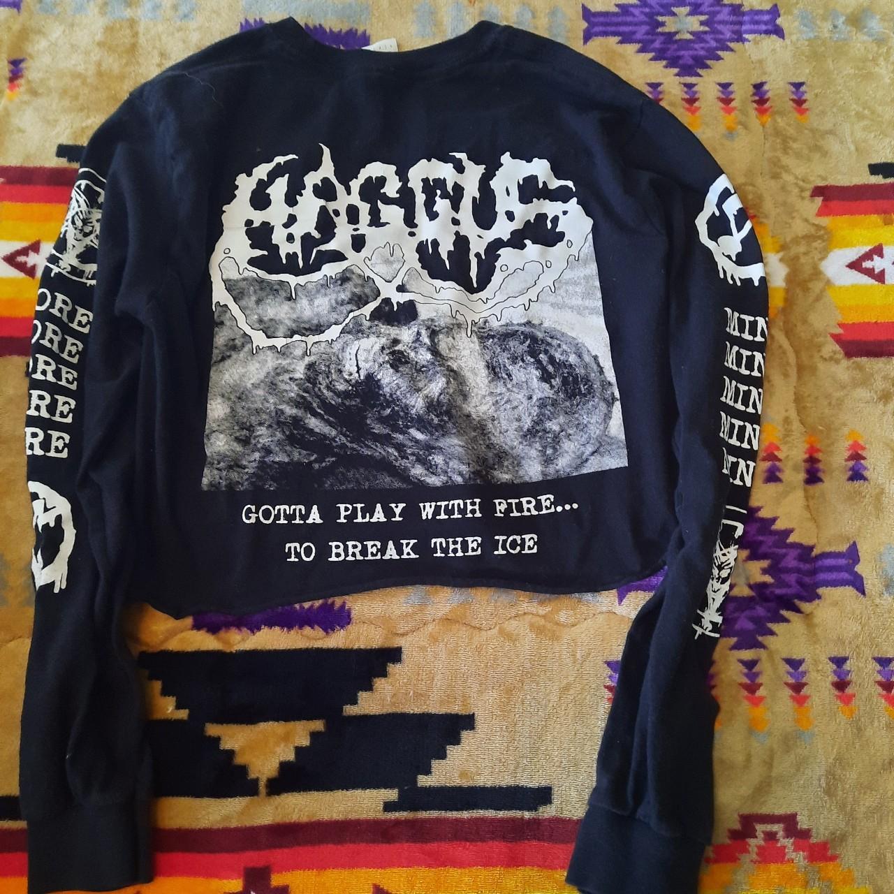 No paypal Haggus cropped longsleeve #mincecore... - Depop
