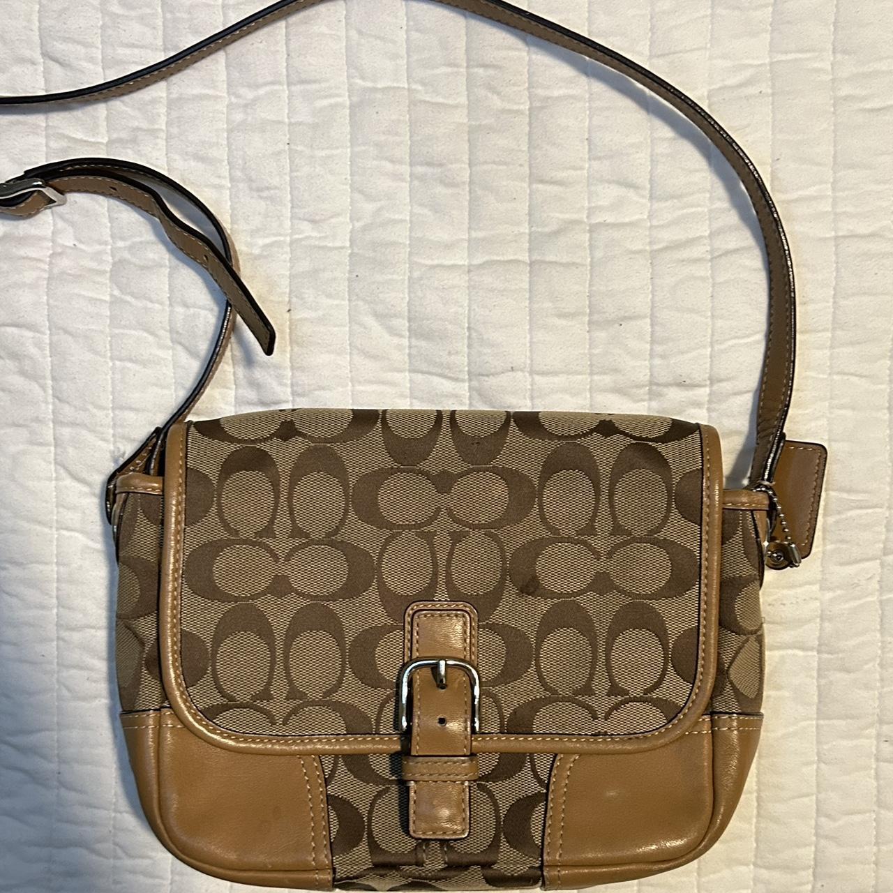 Vintage Coach Monogram crossbody Color:... - Depop