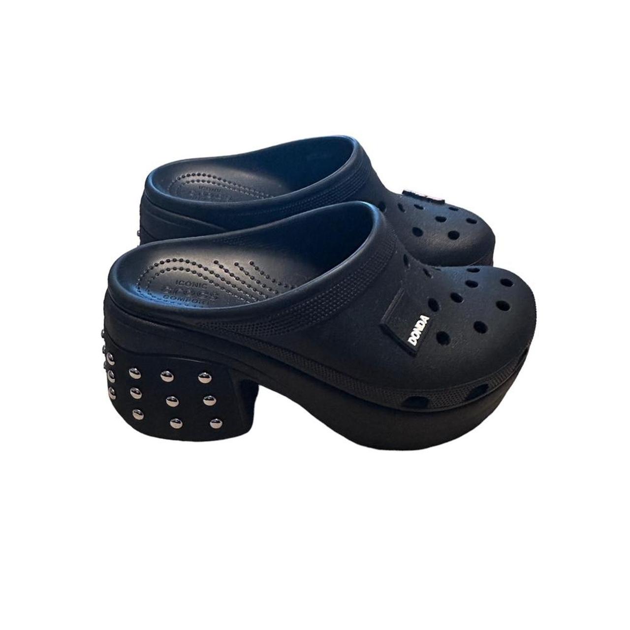 Platform crocs black Women’s Size 10 true to size... - Depop
