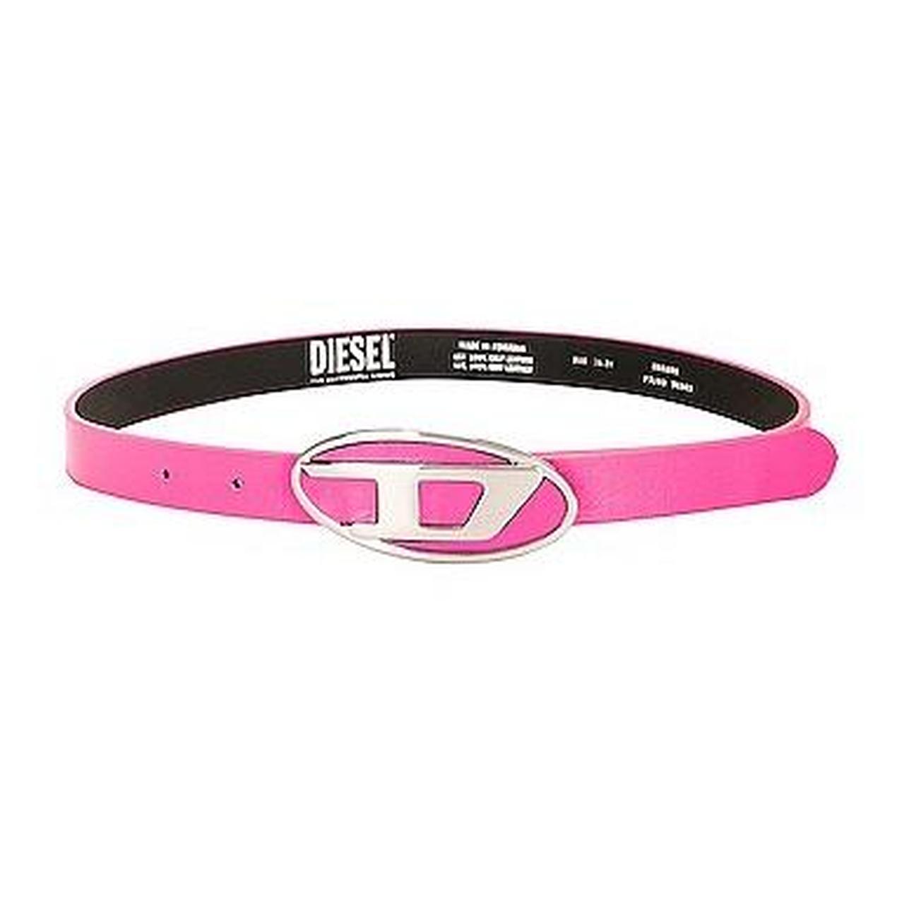 pink diesel logo belt 💖💖 super cute hot pink belt... | Depop