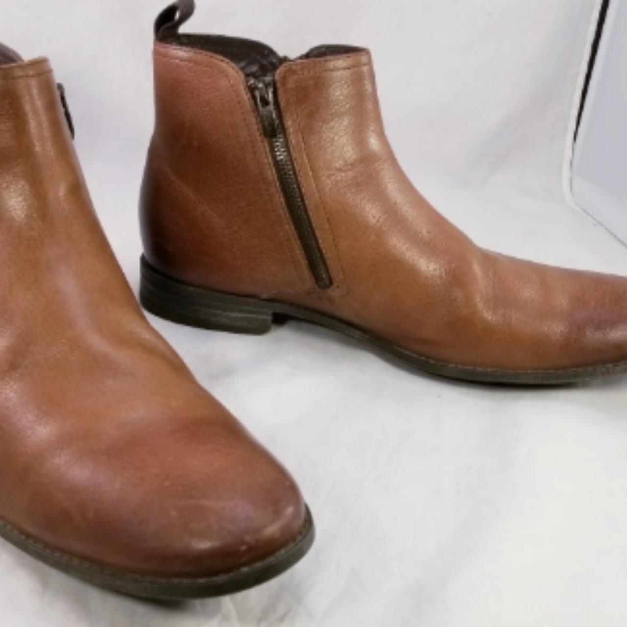 CLARKS MEN BOOTS CHELSEA BROWN LEATHER DOUBLE SIDE... - Depop