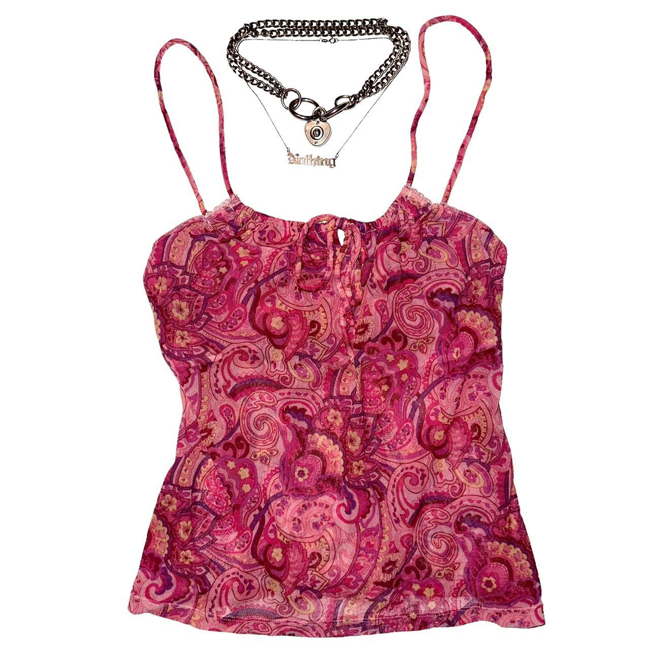 90s Vintage Retro Pink Psych Whimsigoth Babydoll... - Depop