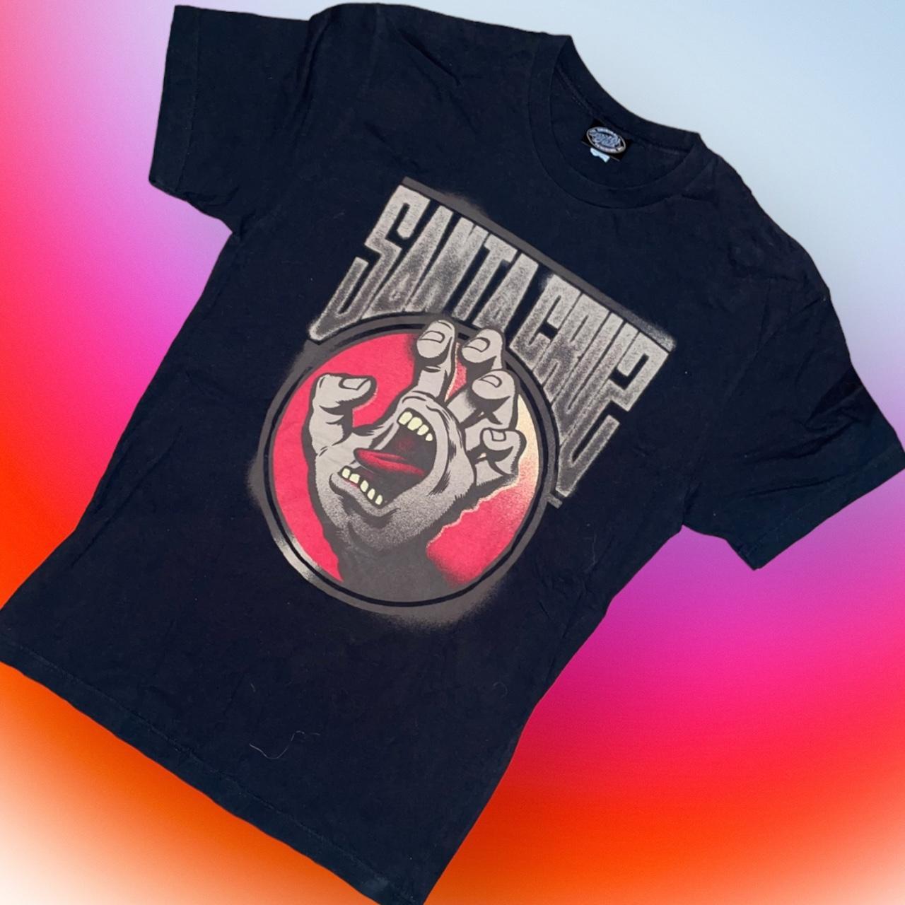 Santa Cruz man screaming black graphic tshirt... - Depop