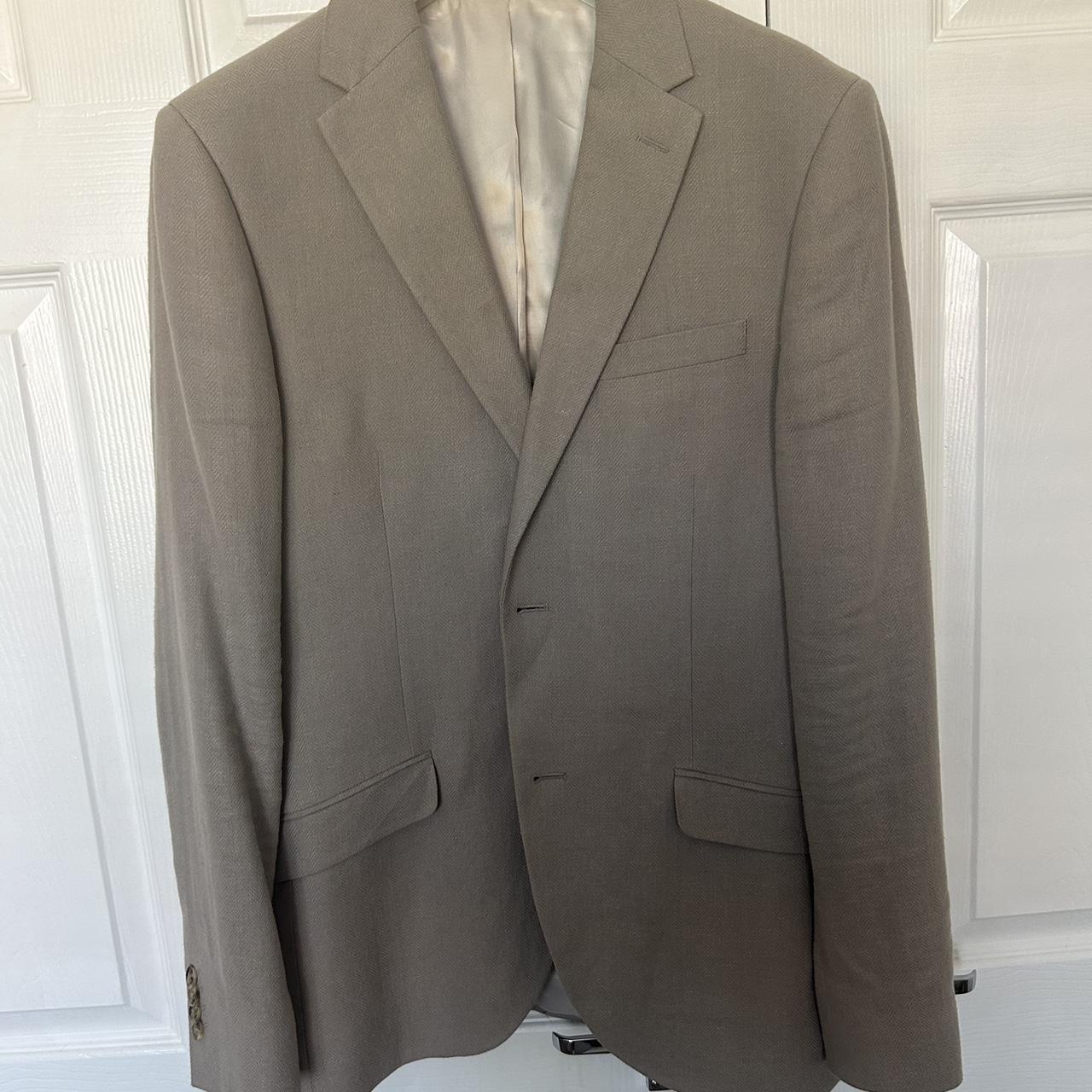Top man beige skinny smart suit jacket 38R sizing - Depop