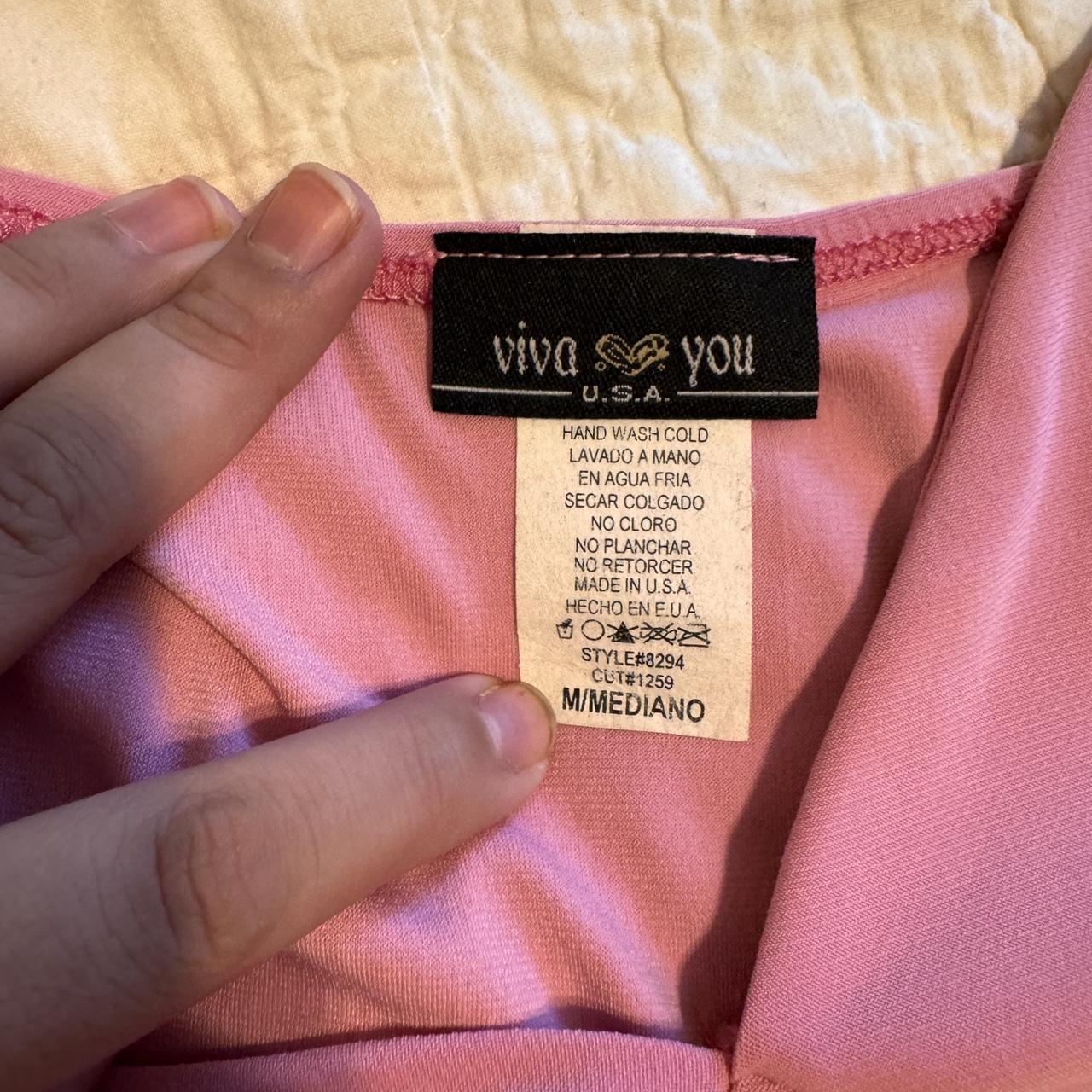 cute pink flowy top - viva you usa - size medium -... - Depop