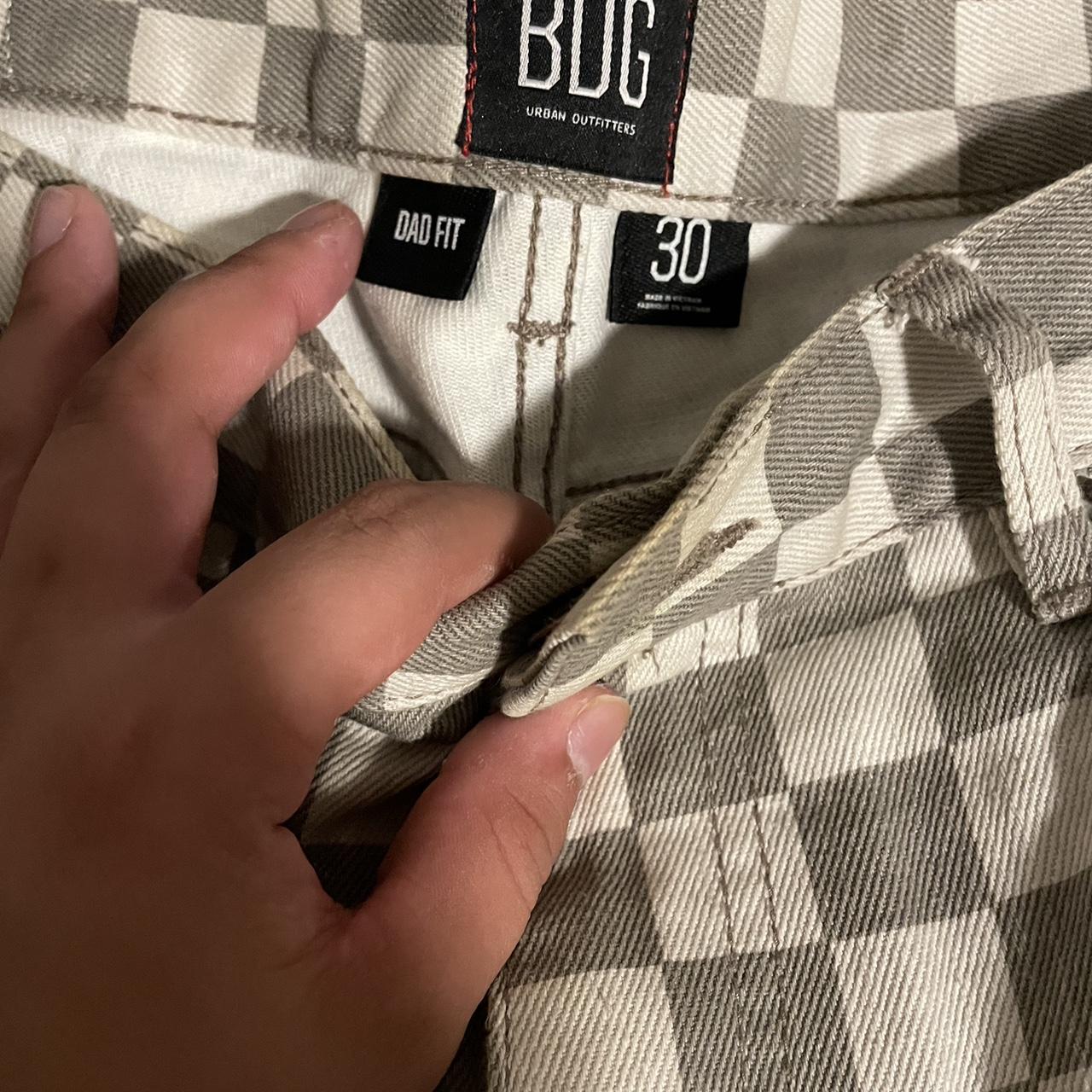 Cool urban checker jeans . Unisex cropped kinda fit... - Depop