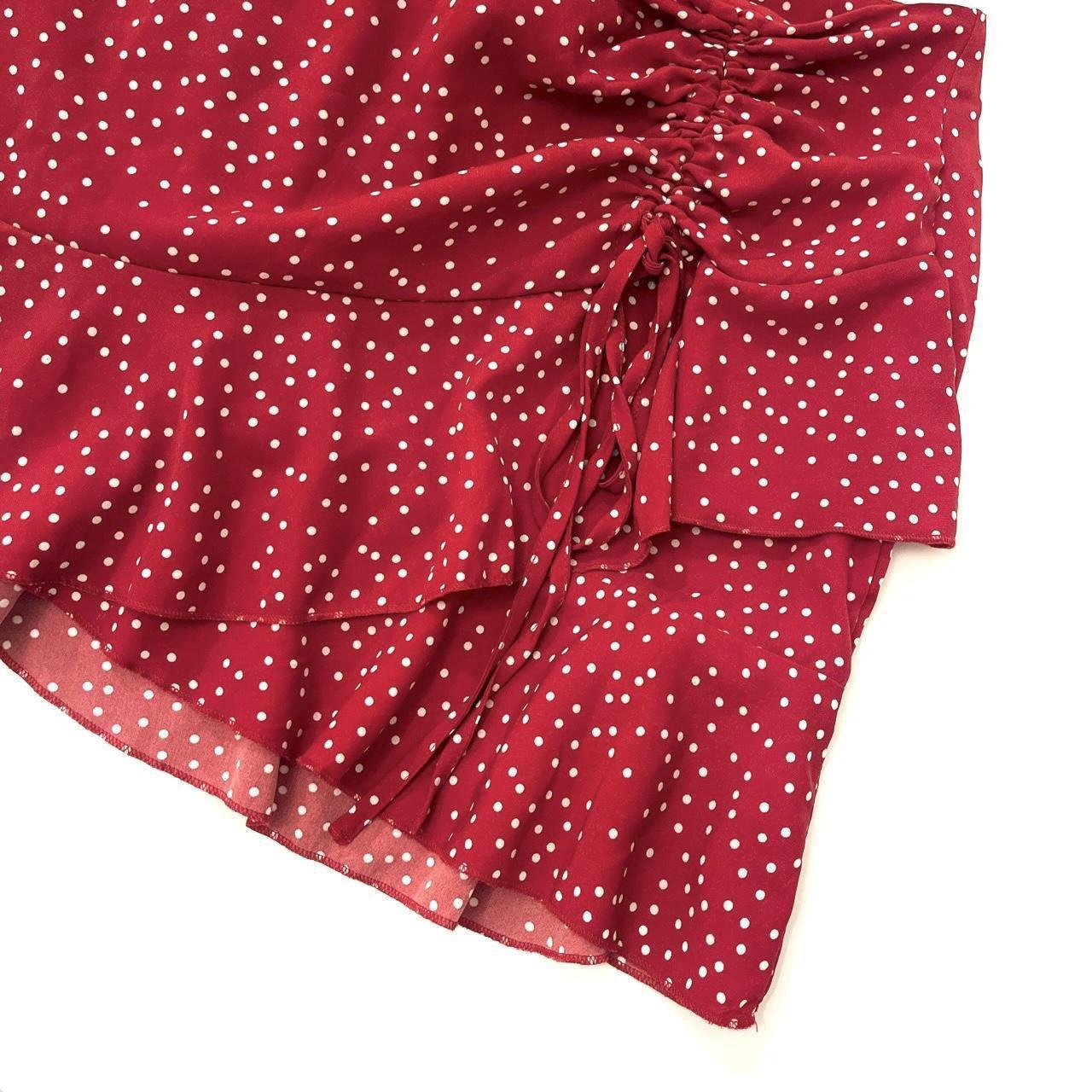 red ruffle skirt perfect for summer - from boutique... - Depop