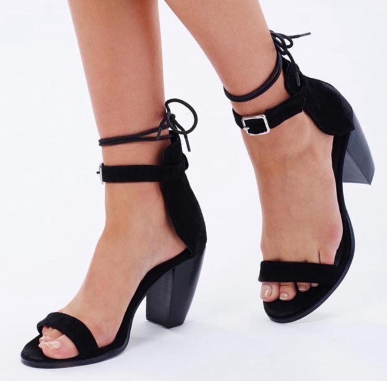 Black suede sol sana block heel, great condition,... - Depop