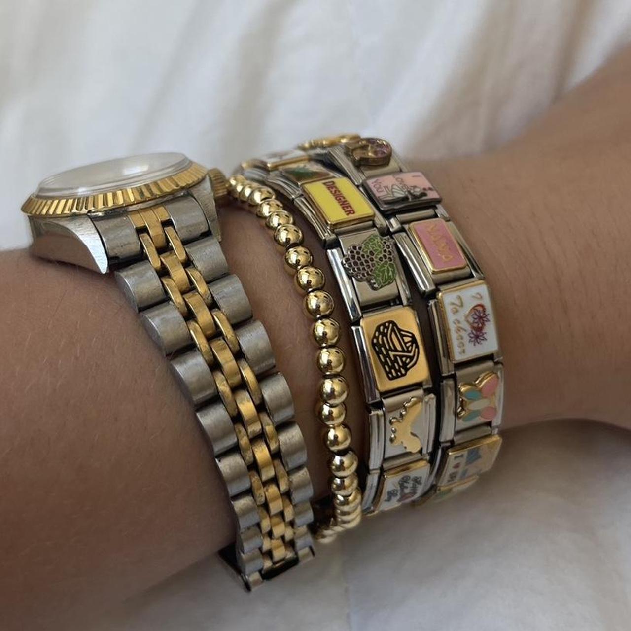 Custom sterling silver Italian Charm Bracelets. 💌... - Depop