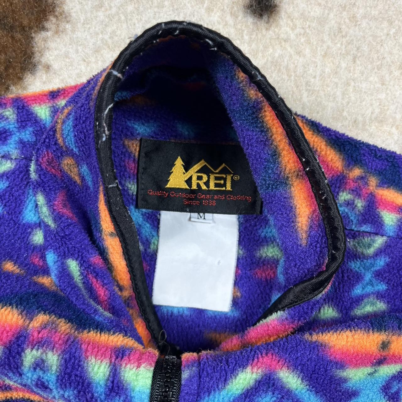 Vintage REI Full Zip Aztec Pattern Fleece Jacket... - Depop