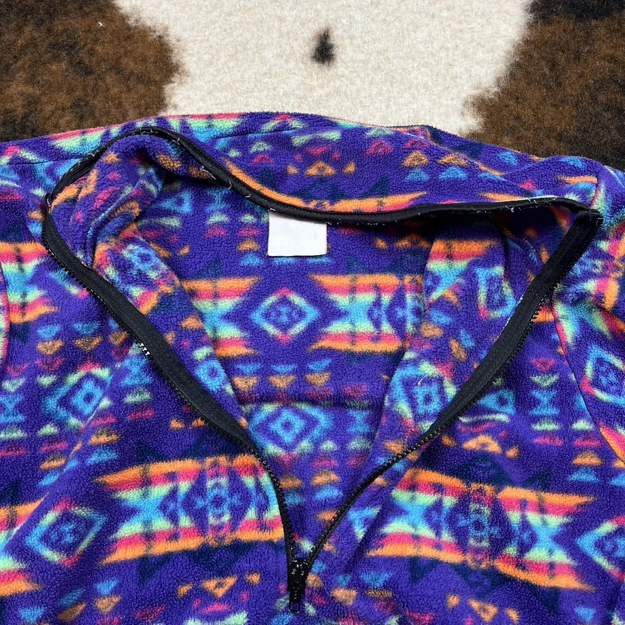 Vintage REI Full Zip Aztec Pattern Fleece Jacket... - Depop