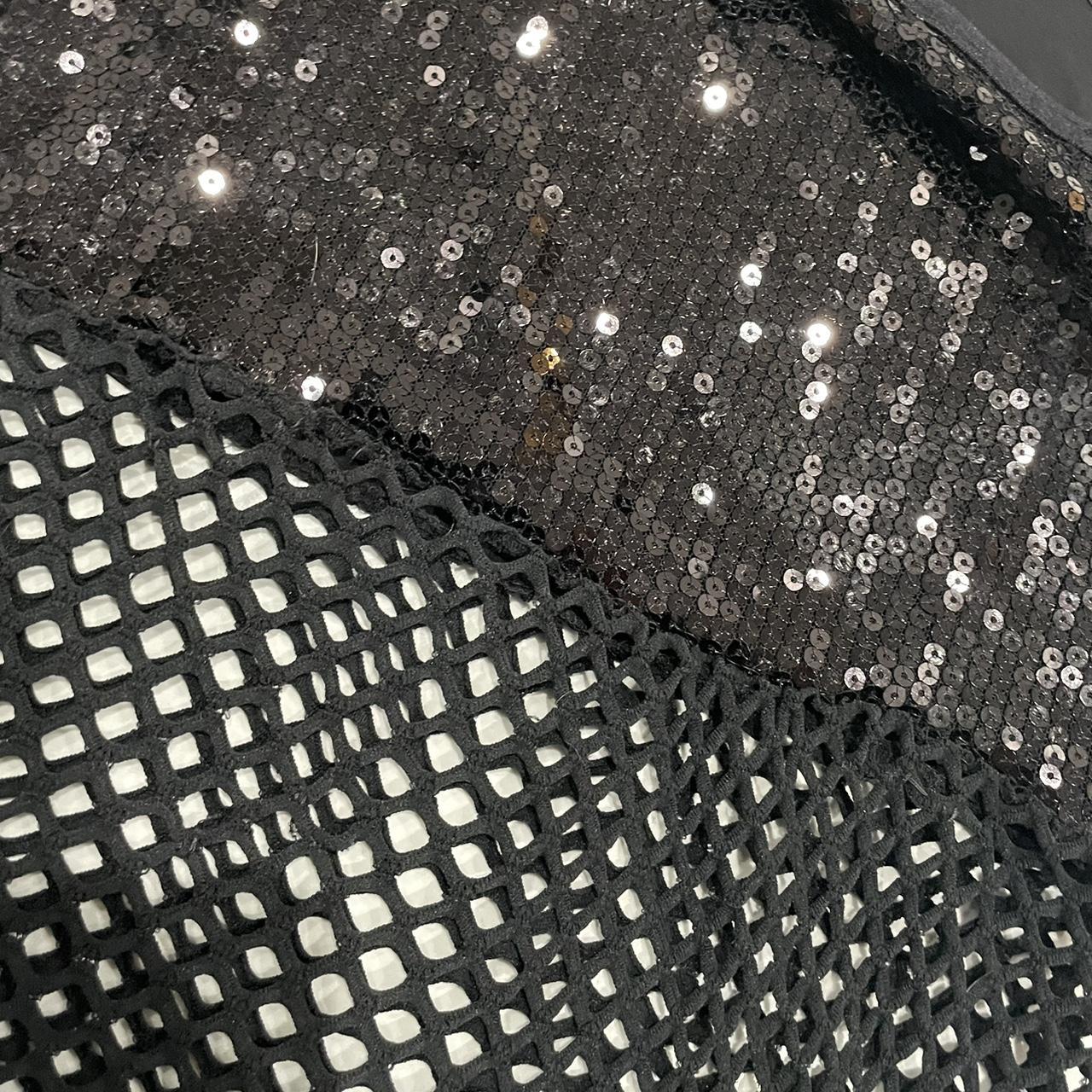 One shoulder fishnet top - size XL - Depop