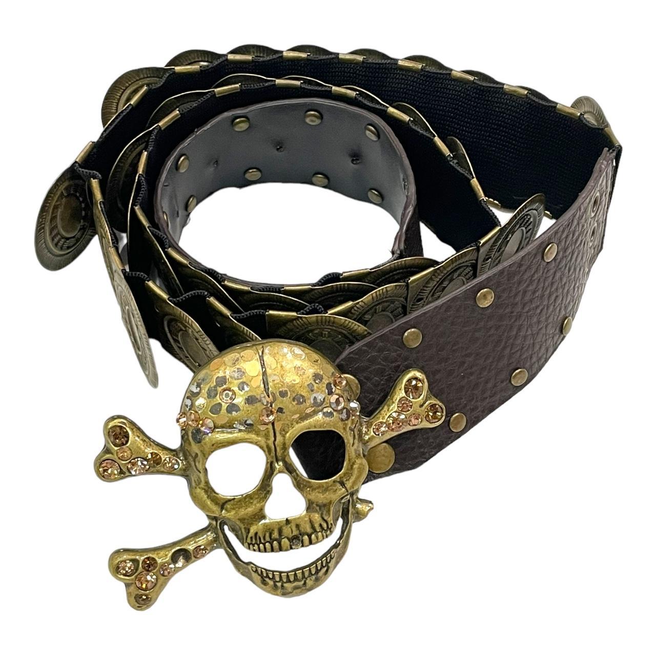 Skull belt - broke a part of it (couldn’t glue it... - Depop
