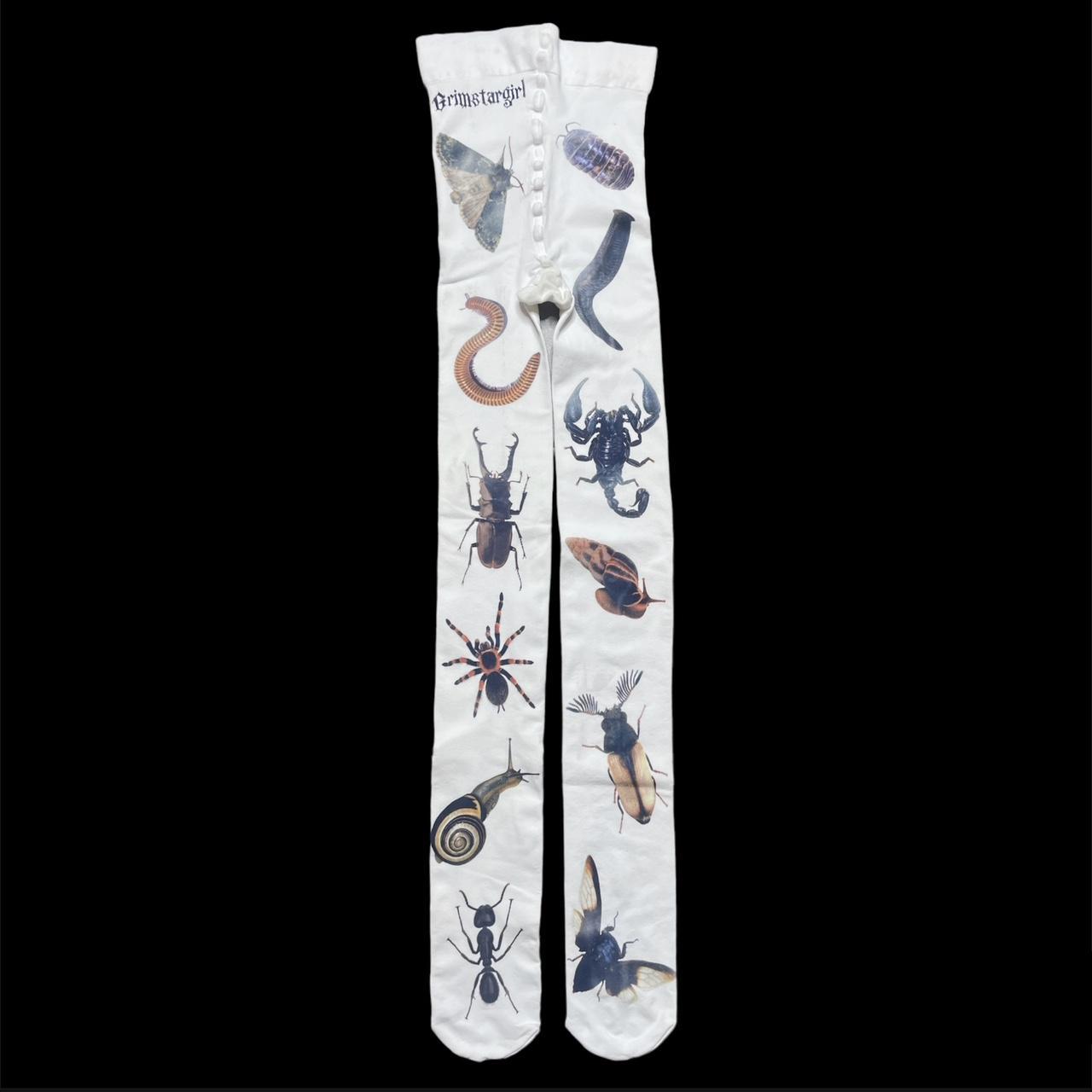 Bug tights -size M-L -(reworked/hand printed item... - Depop