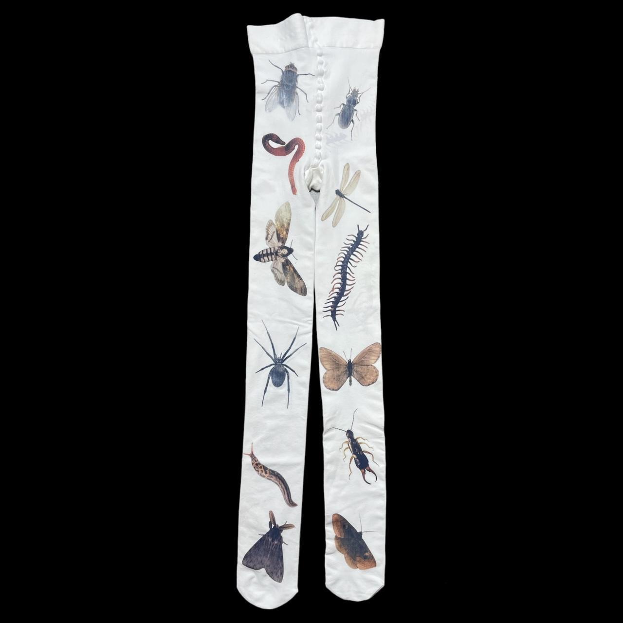 Bug tights -size M-L -(reworked/hand printed item... - Depop