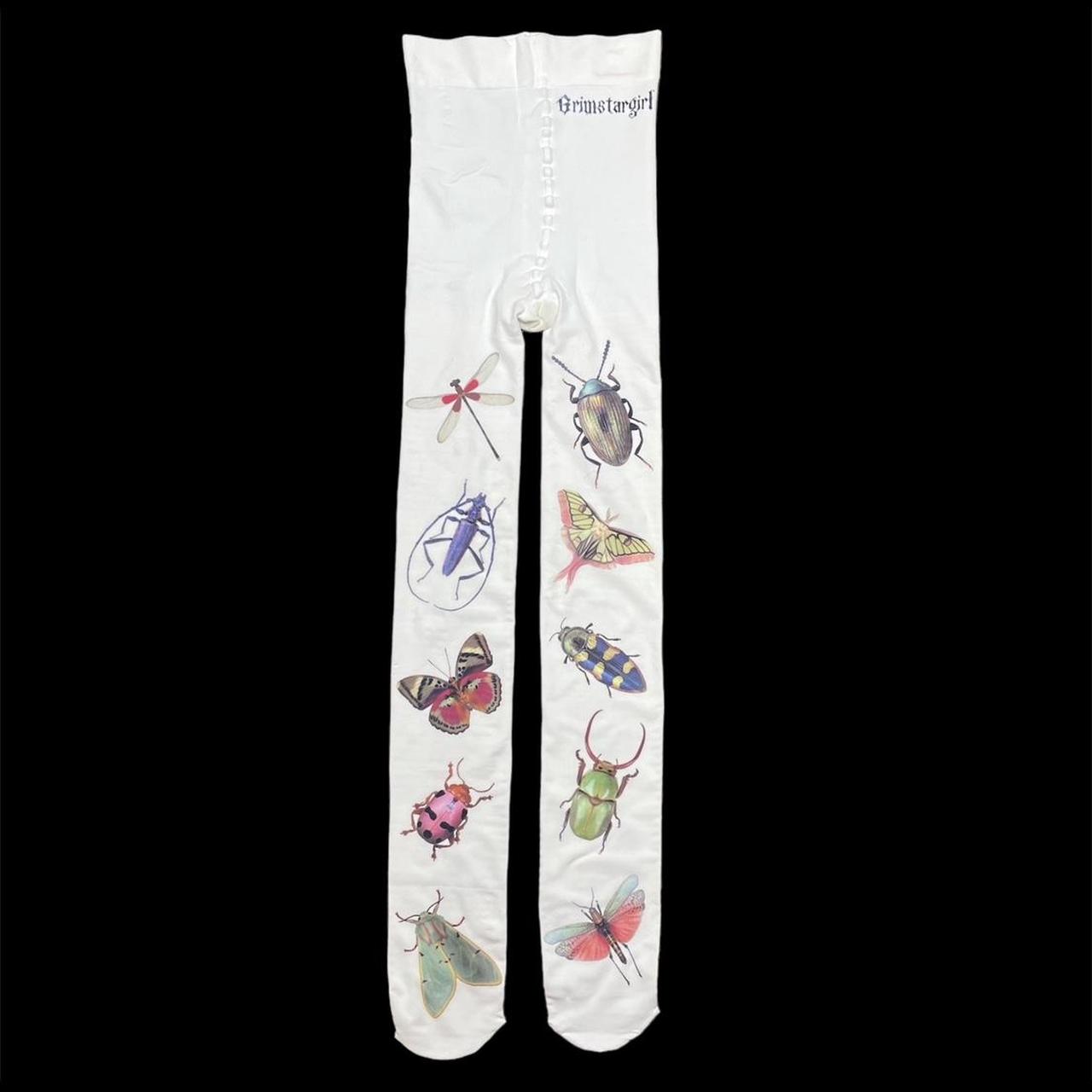 Colorful bug tights -size small- medium... | Depop