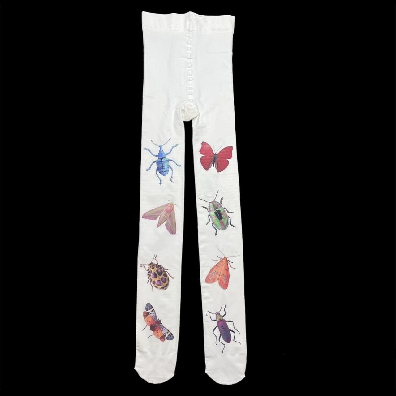 Colorful bug tights -size medium- large... - Depop