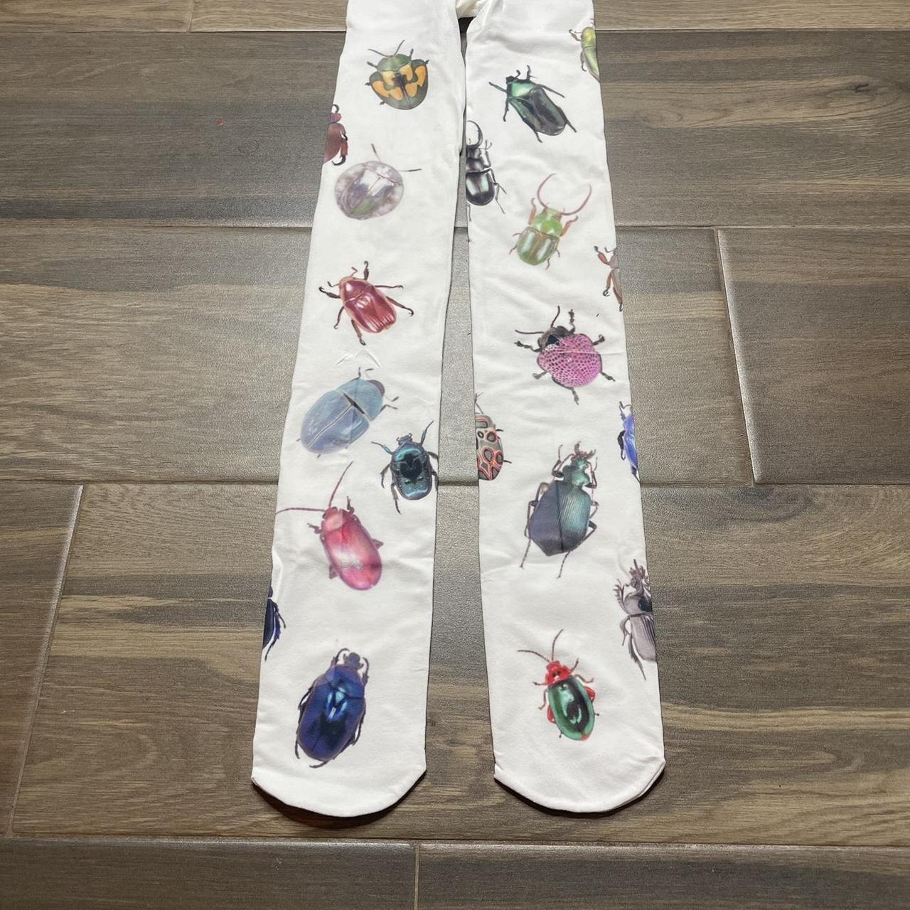 Colorful Beetle tights - size medium- large... | Depop