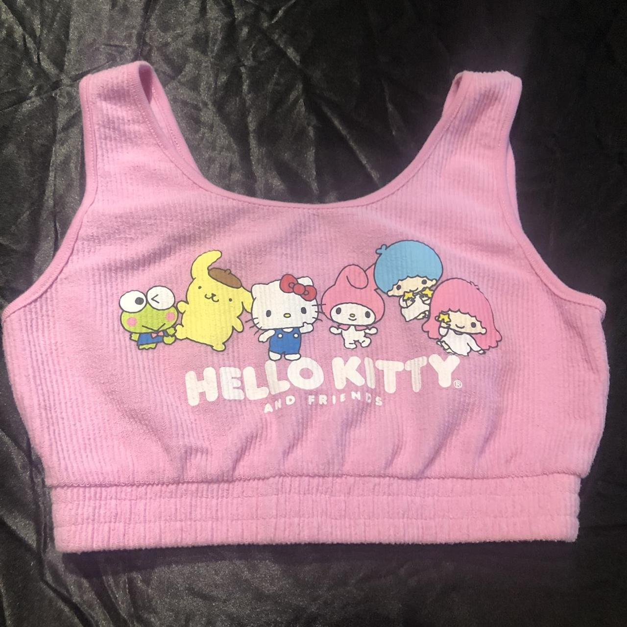 Cute Sanrio cropped tank. No noticeable flaws. Size... - Depop