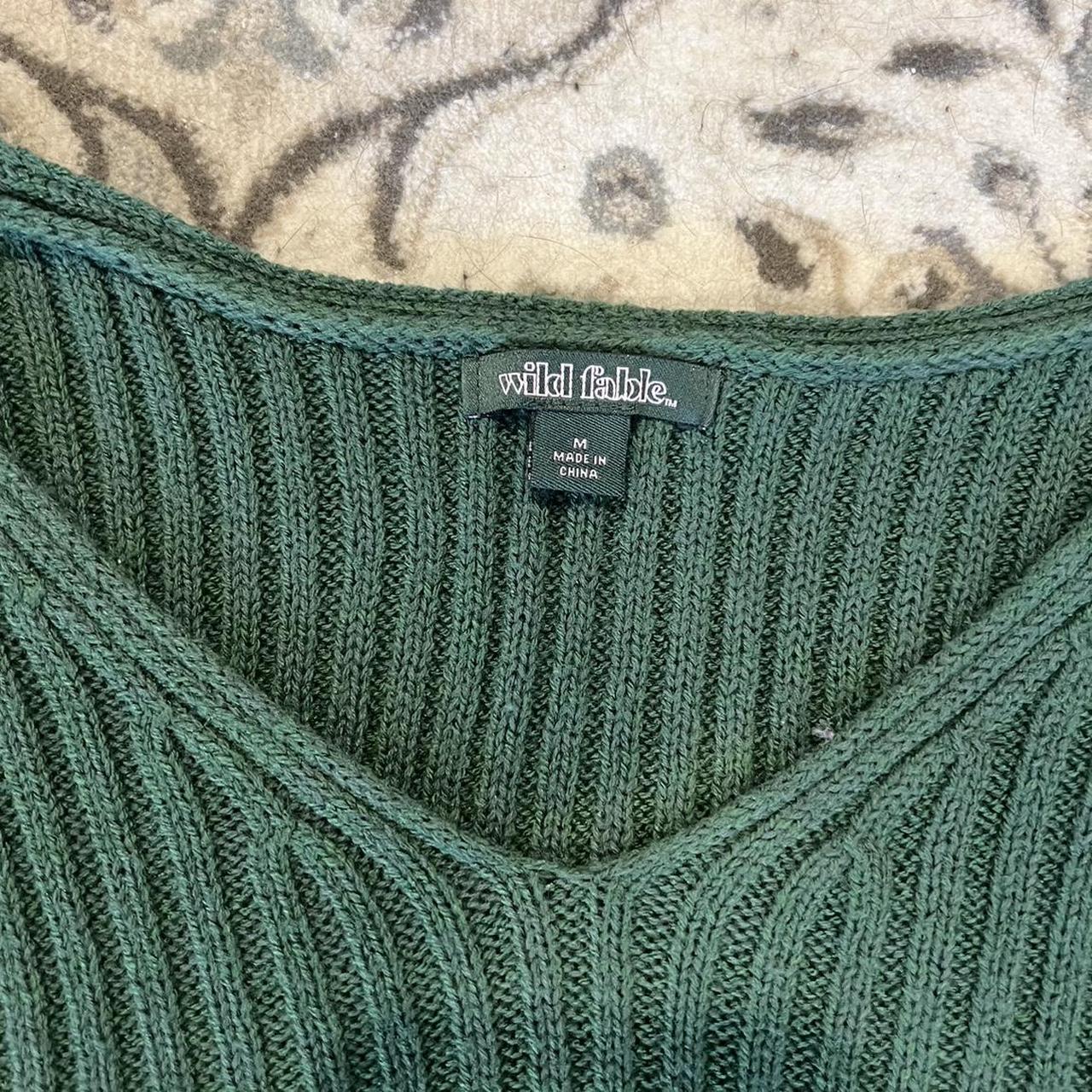 Wild Fable green long sleeve sweater... - Depop