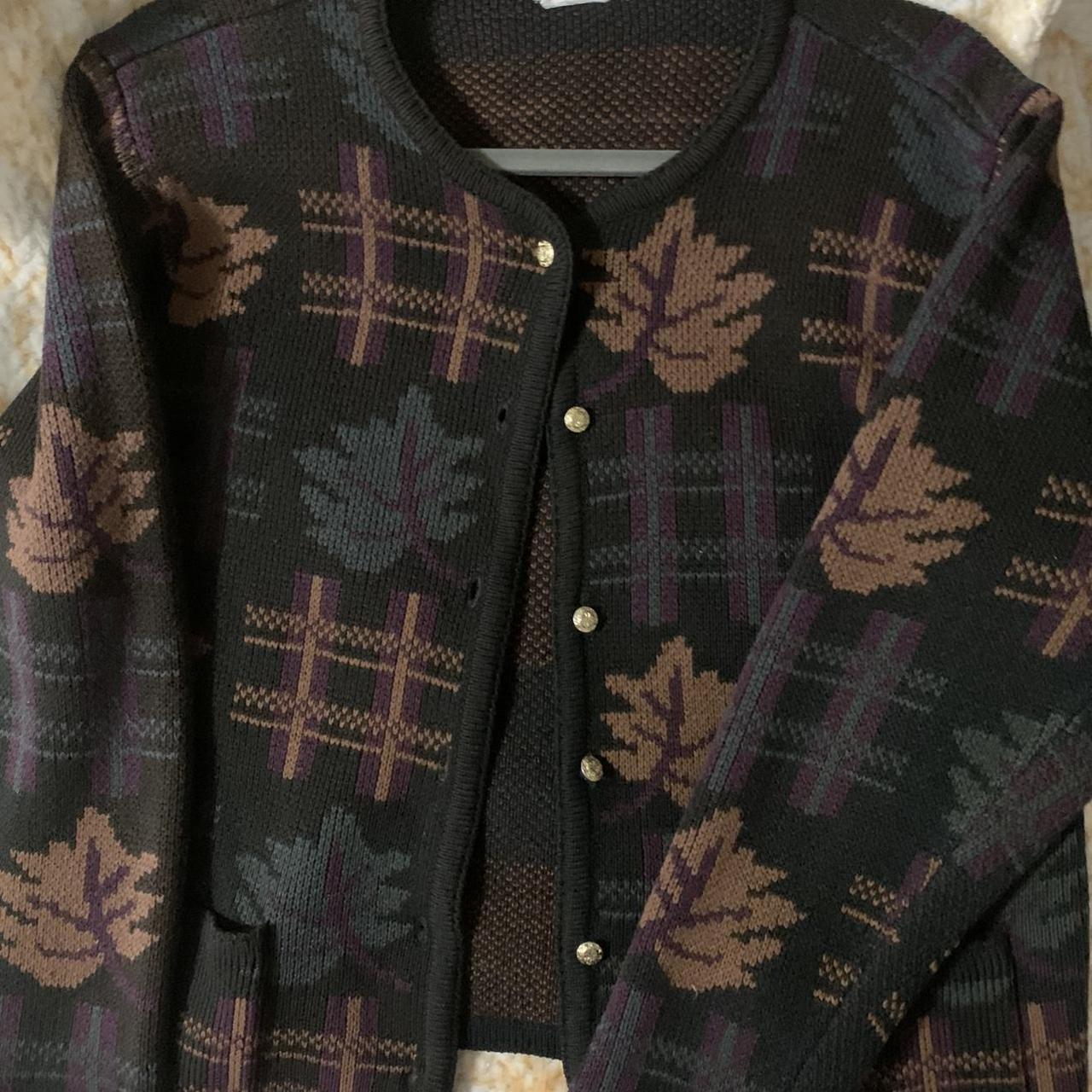 vintage earthy/fall cardigan! i adore this cardigan... - Depop